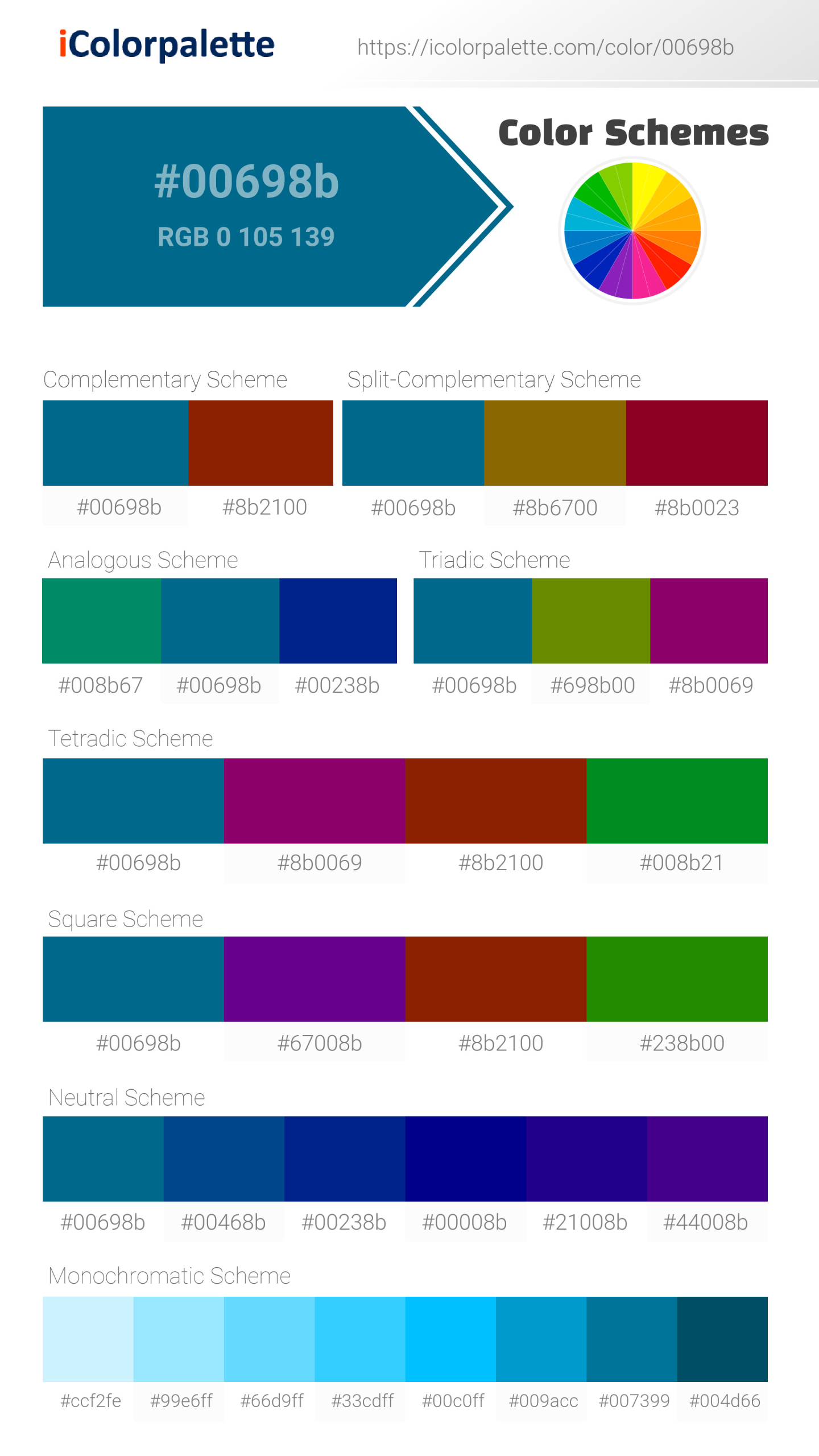 Hex Color #00698b | Printing Match PANTONE 18-4432 TCX | Color ...