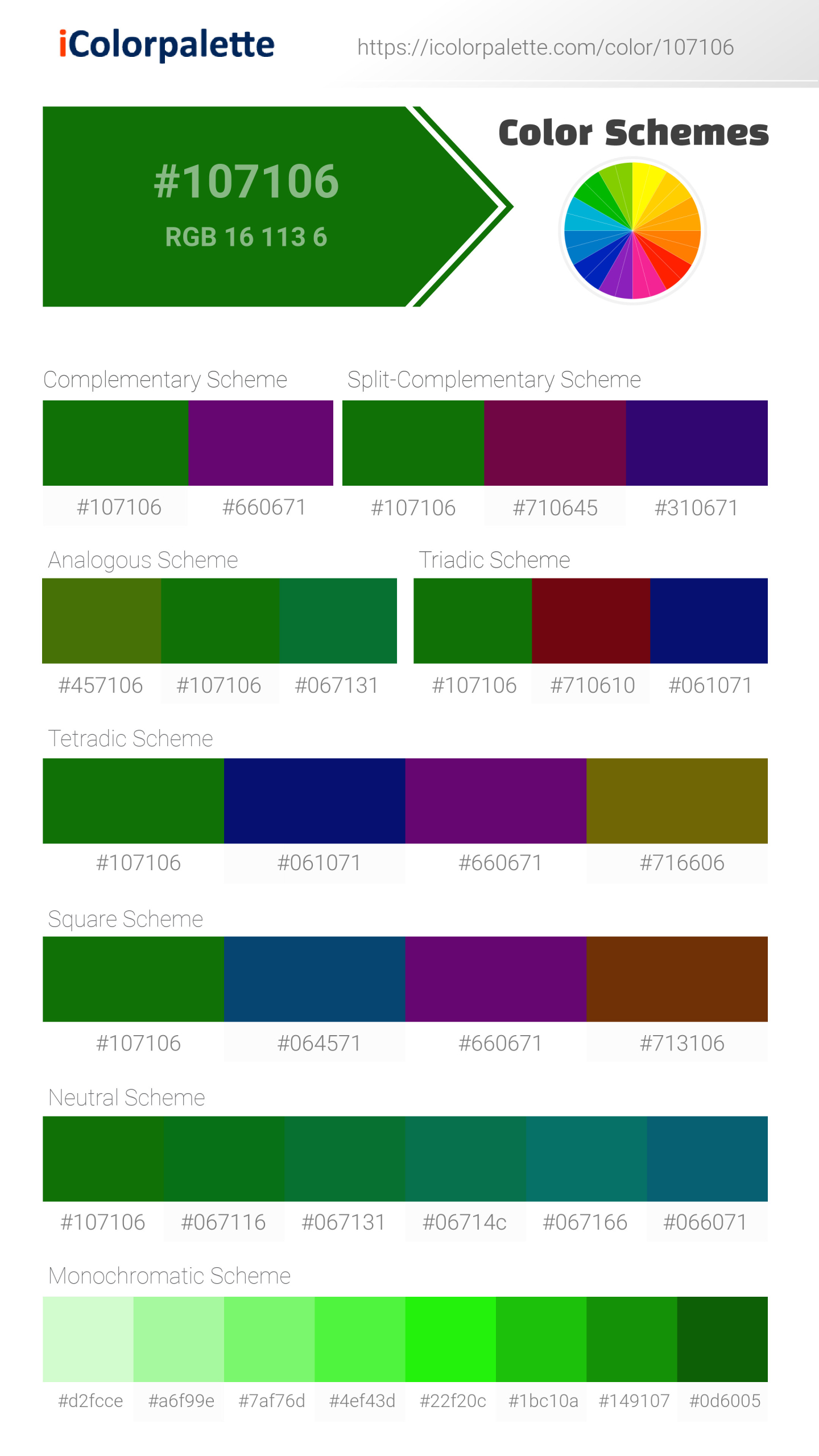 Emerald Green (similar) Color | 107106 information | Hsl | Rgb | Pantone