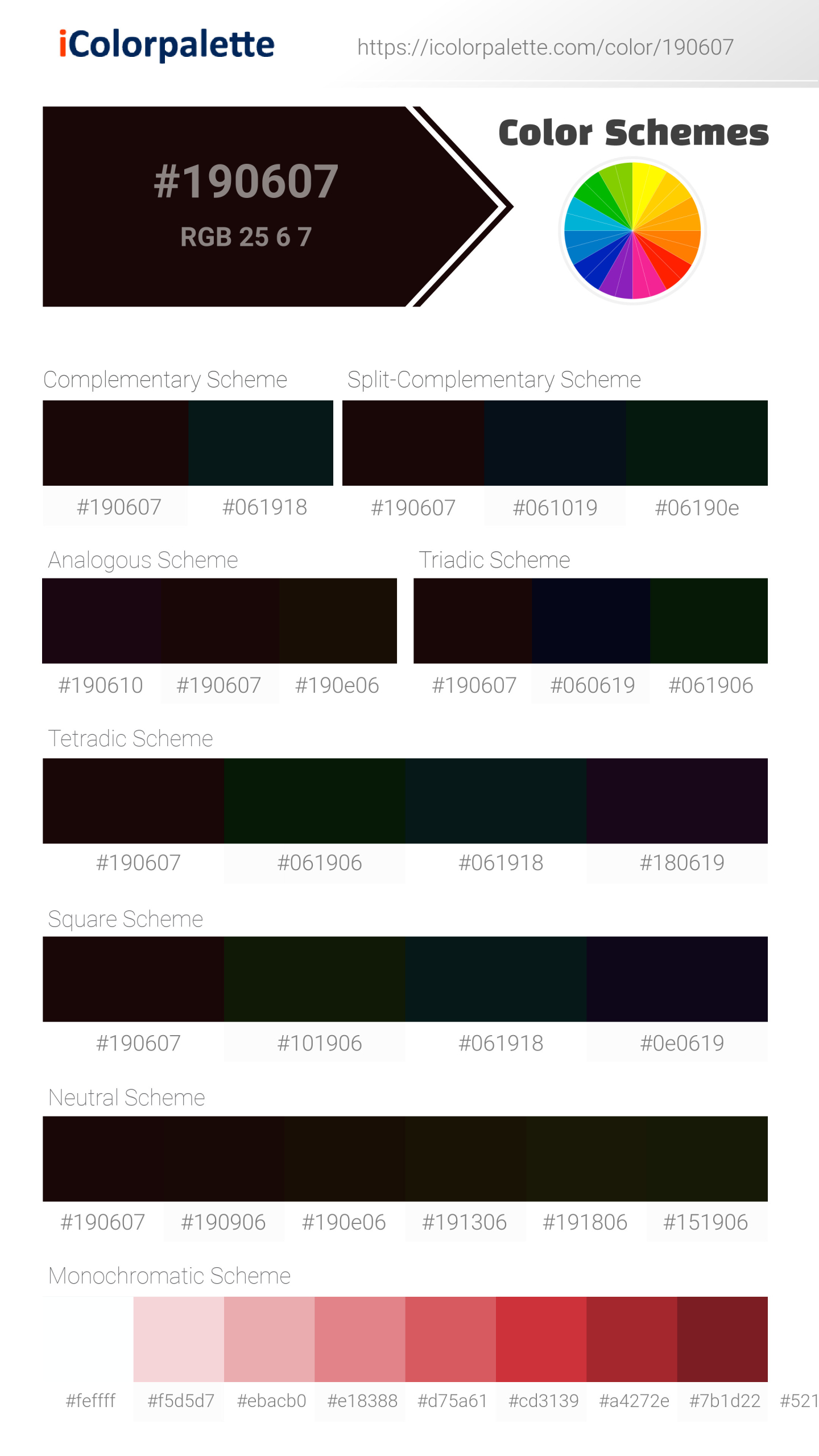 Liquorice (similar) Color | 190607 information | Hsl | Rgb | Pantone