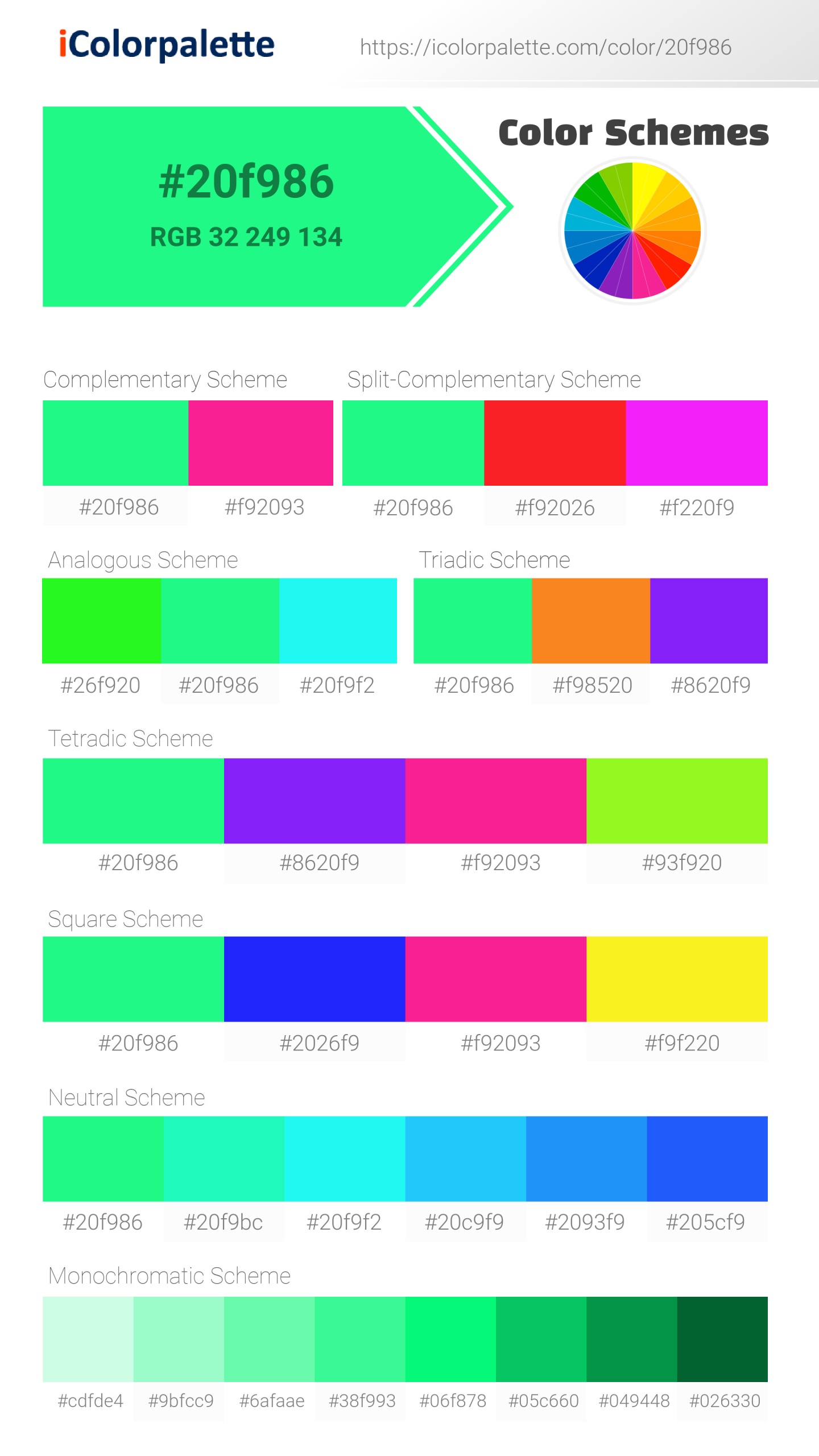 Wintergreen Color | 20f986 information | Hsl | Rgb | Pantone