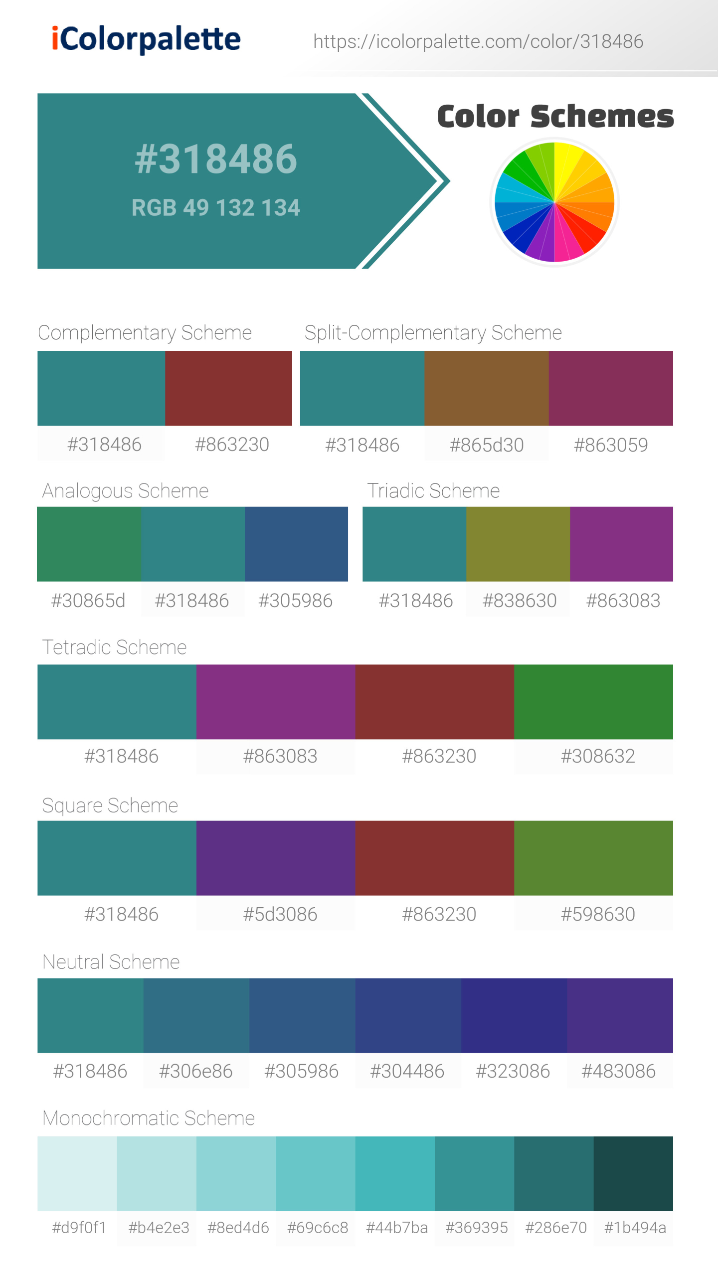 Pantone 8263 C Color | Hex color Code #318486 information | Hsl | Rgb ... Pantone 8263 C Color | Hex color Code #318486 information | Hsl | Rgb ...