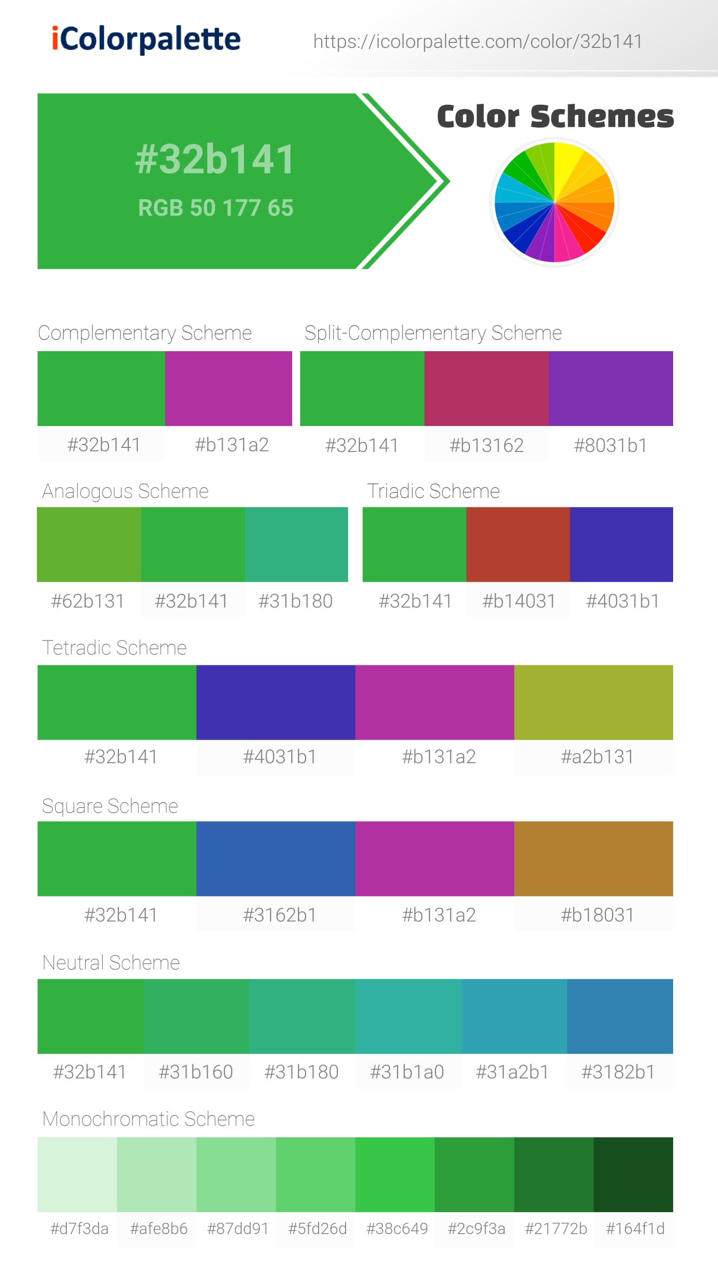 Hex Color #32b141 | Printing Match PANTONE 16-6340 TPX | Color ...