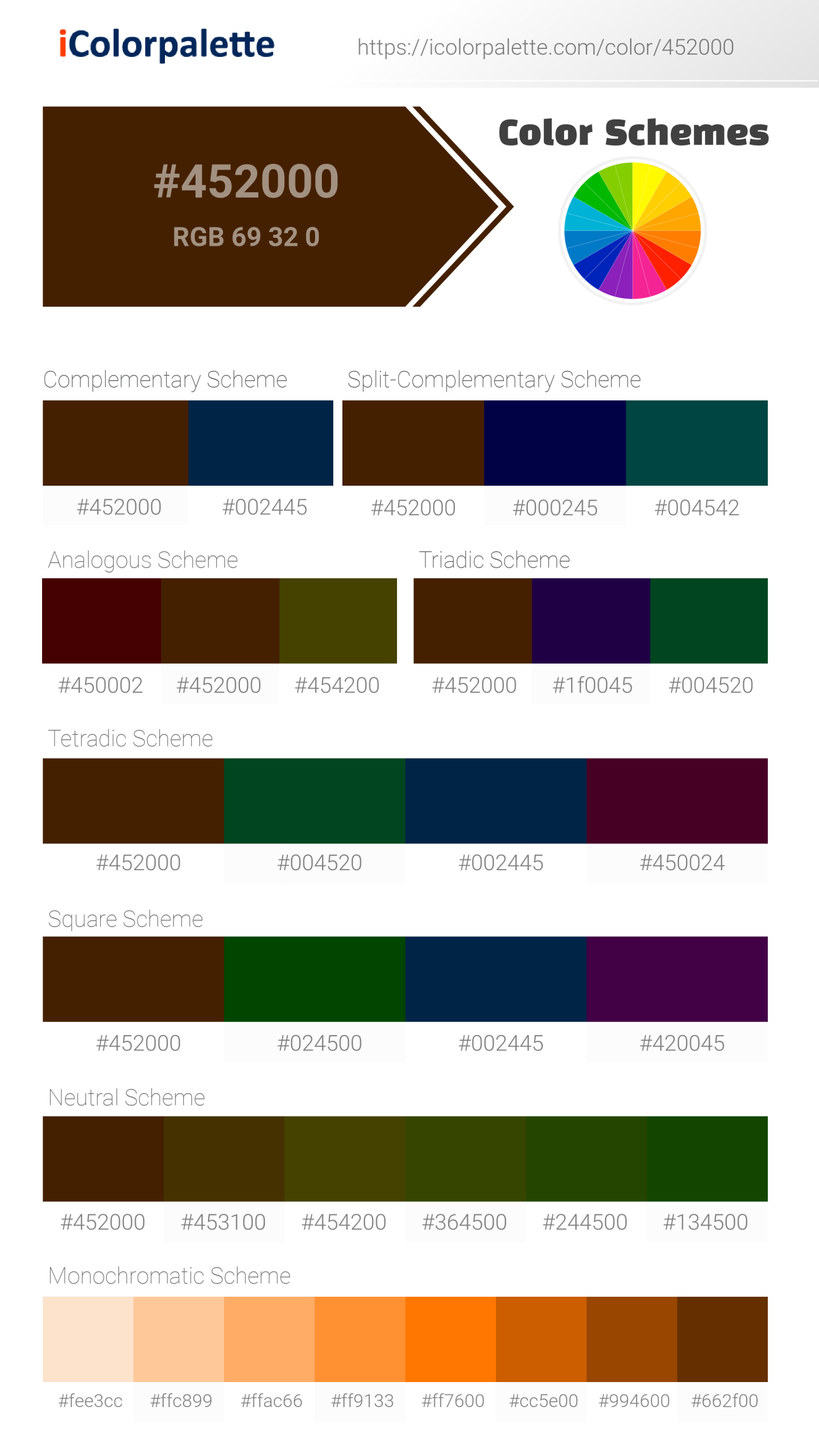 Blackened Brown (similar) Color | 452000 information | Hsl | Rgb | Pantone