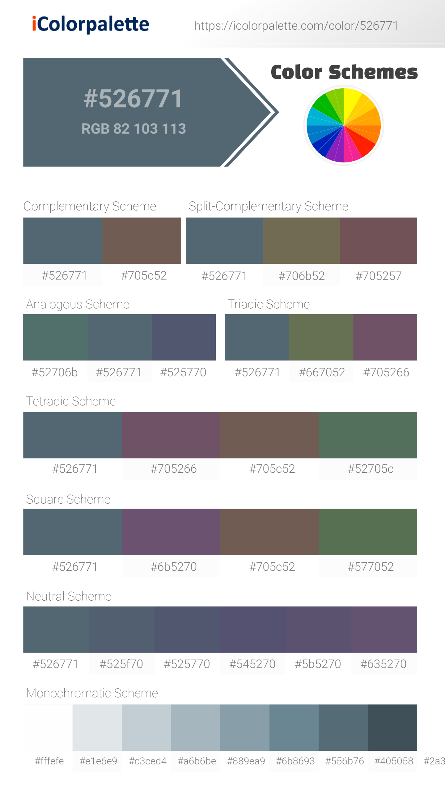 Silent Night Color | 526771 information | Hsl | Rgb | Pantone