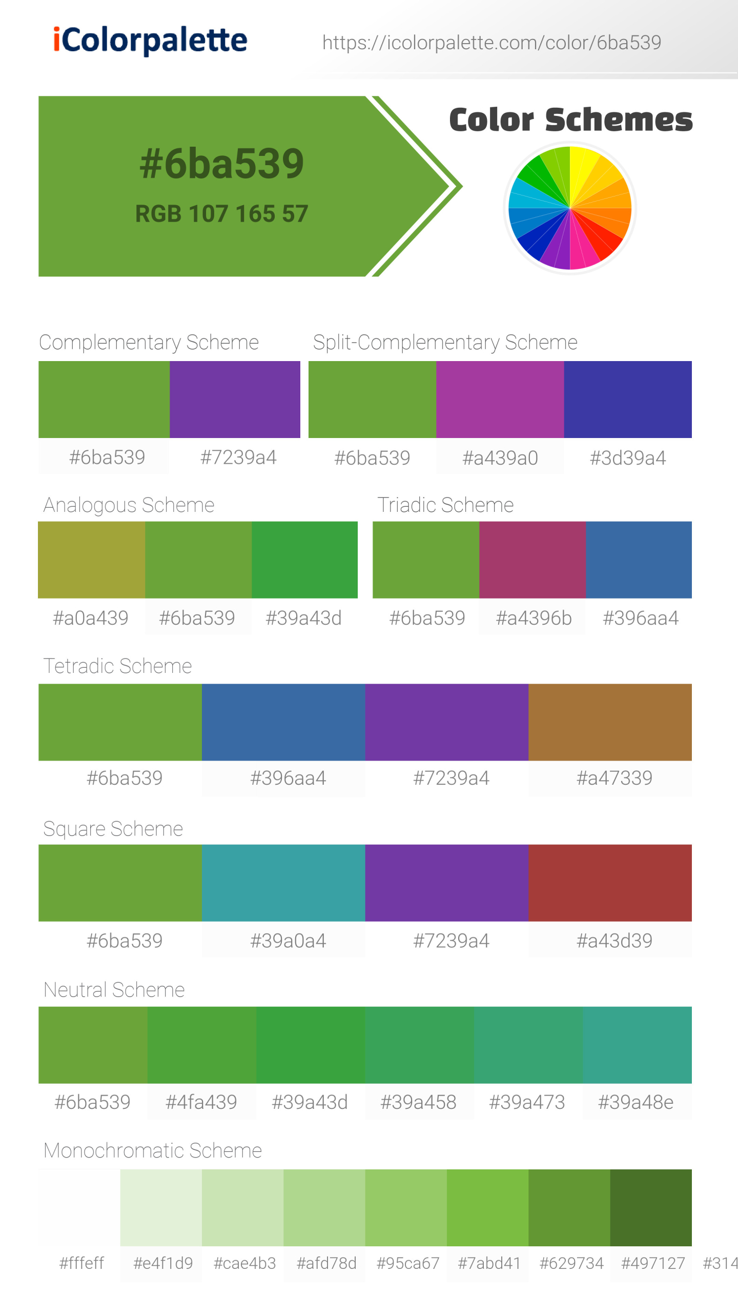 Hex Color #6ba539 | Printing Match PANTONE 7737 C | Color conversion ...