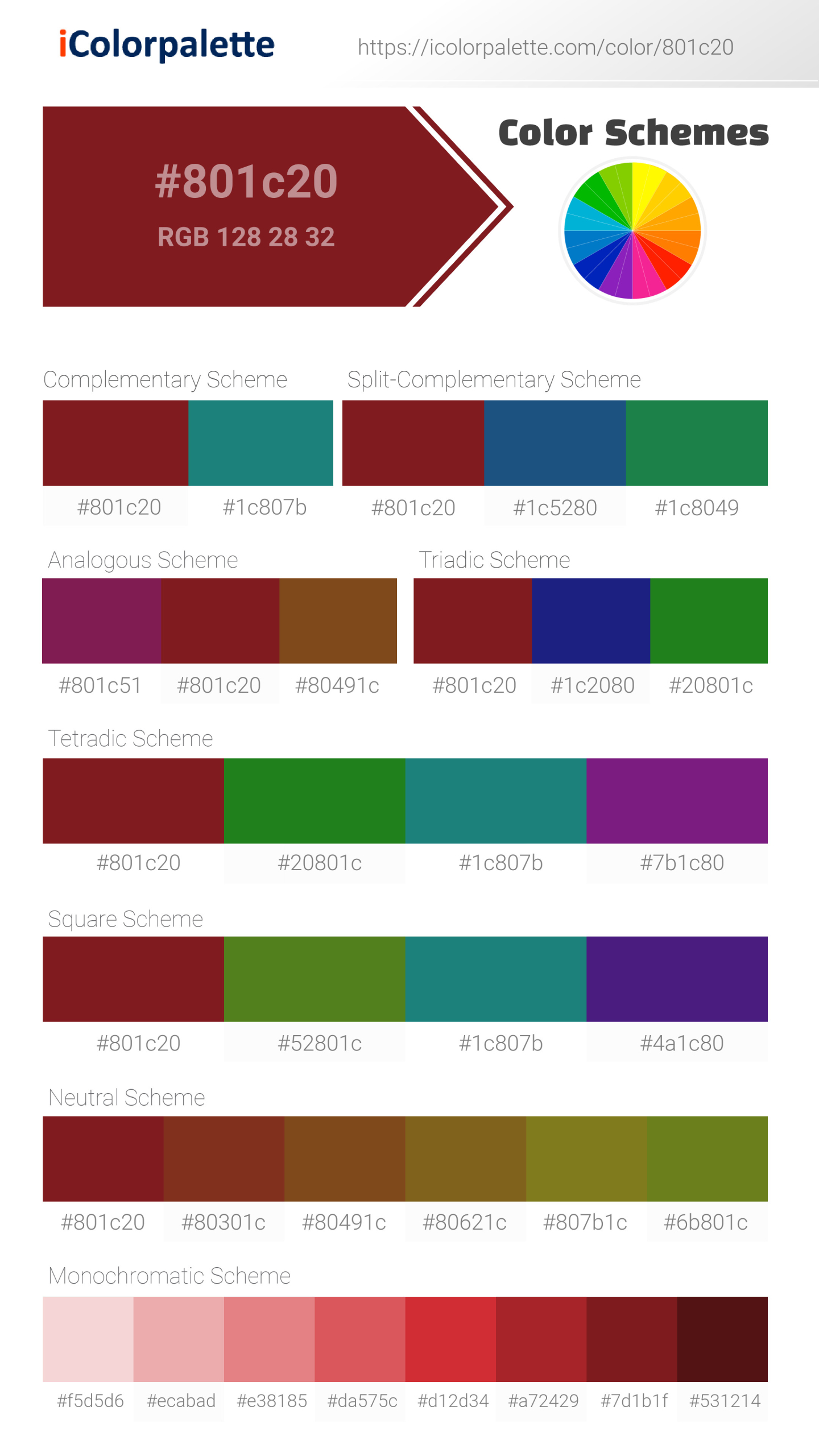 Antique Ruby ( similar ) Color | 801c20 information | Hsl | Rgb | Pantone