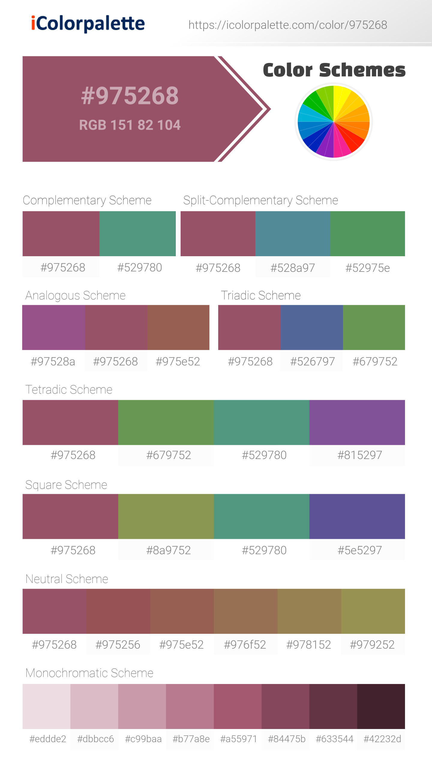 Vin Rouge ( similar ) Color | 975268 information | Hsl | Rgb | Pantone