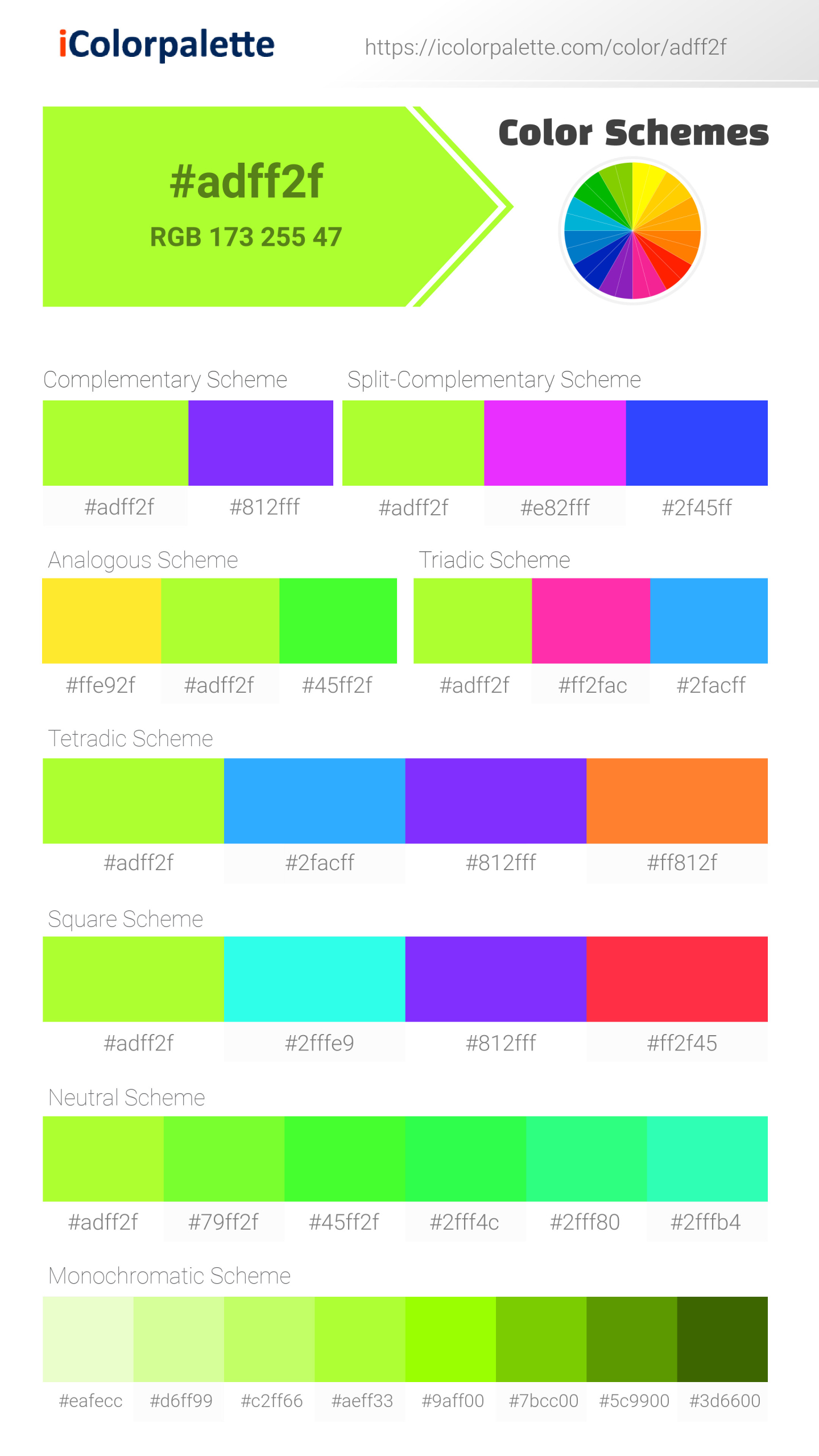 Green Yellow Color | adff2f information | Hsl | Rgb | Pantone