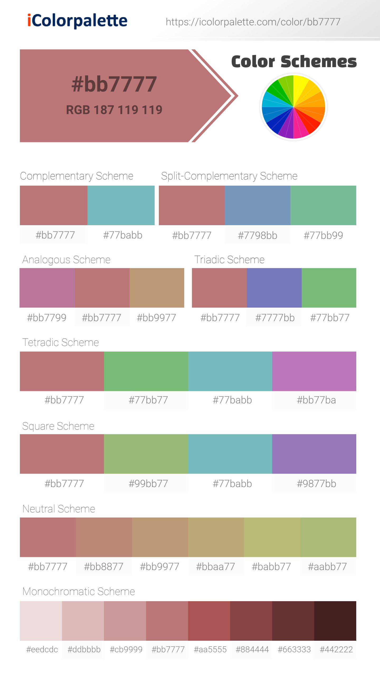 Nipple Color | bb7777 information | Hsl | Rgb | Pantone