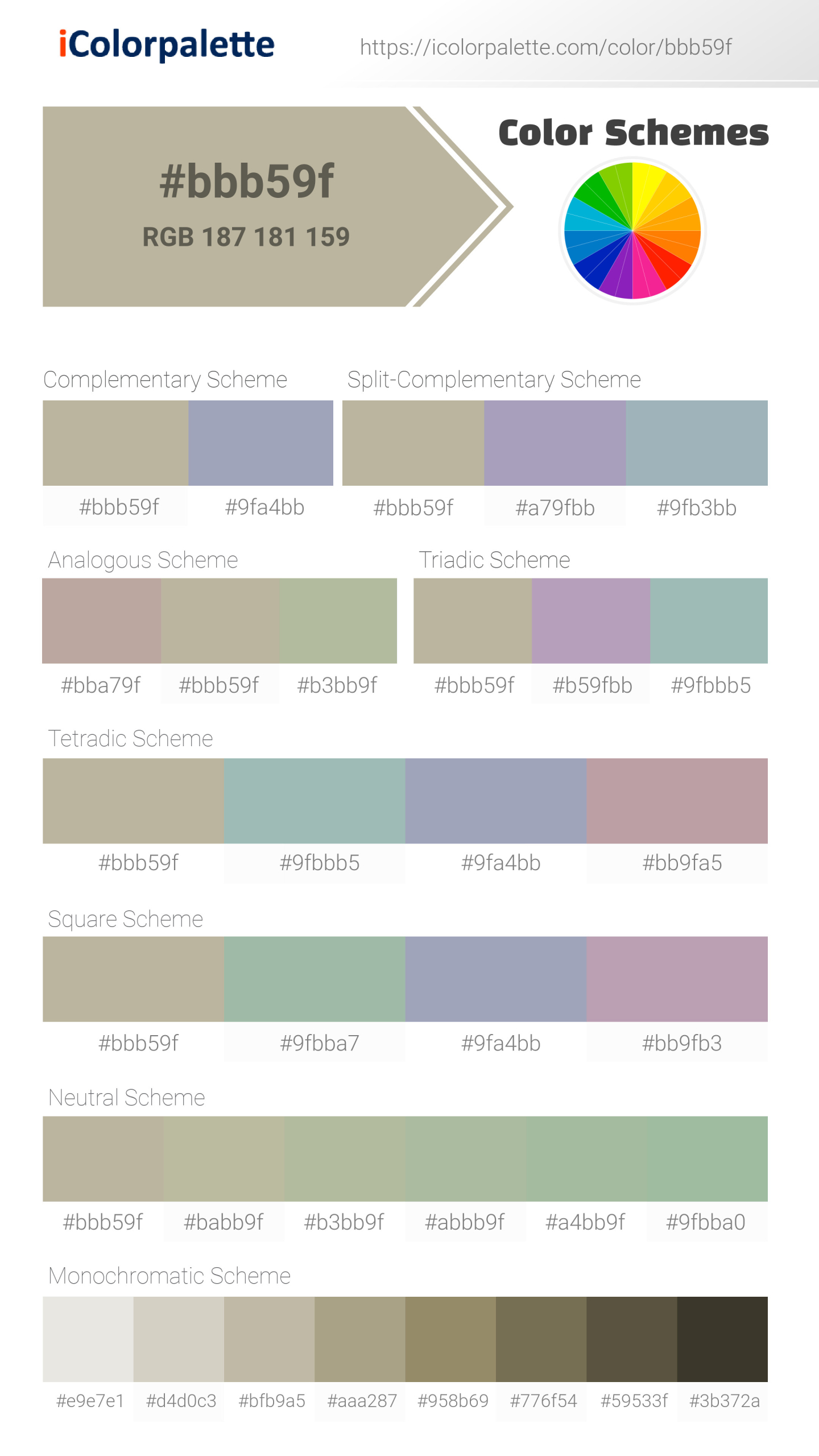 Hex Color #bbb59f | Printing Match PANTONE 14-0210 TPX | Color ...