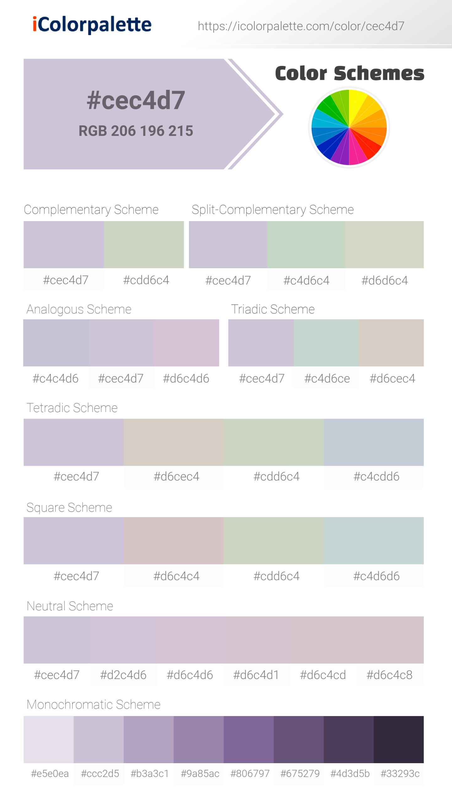 Pantone 13-3805 Tpx Orchid Hush Color | Hex color Code #CEC4D7 ...