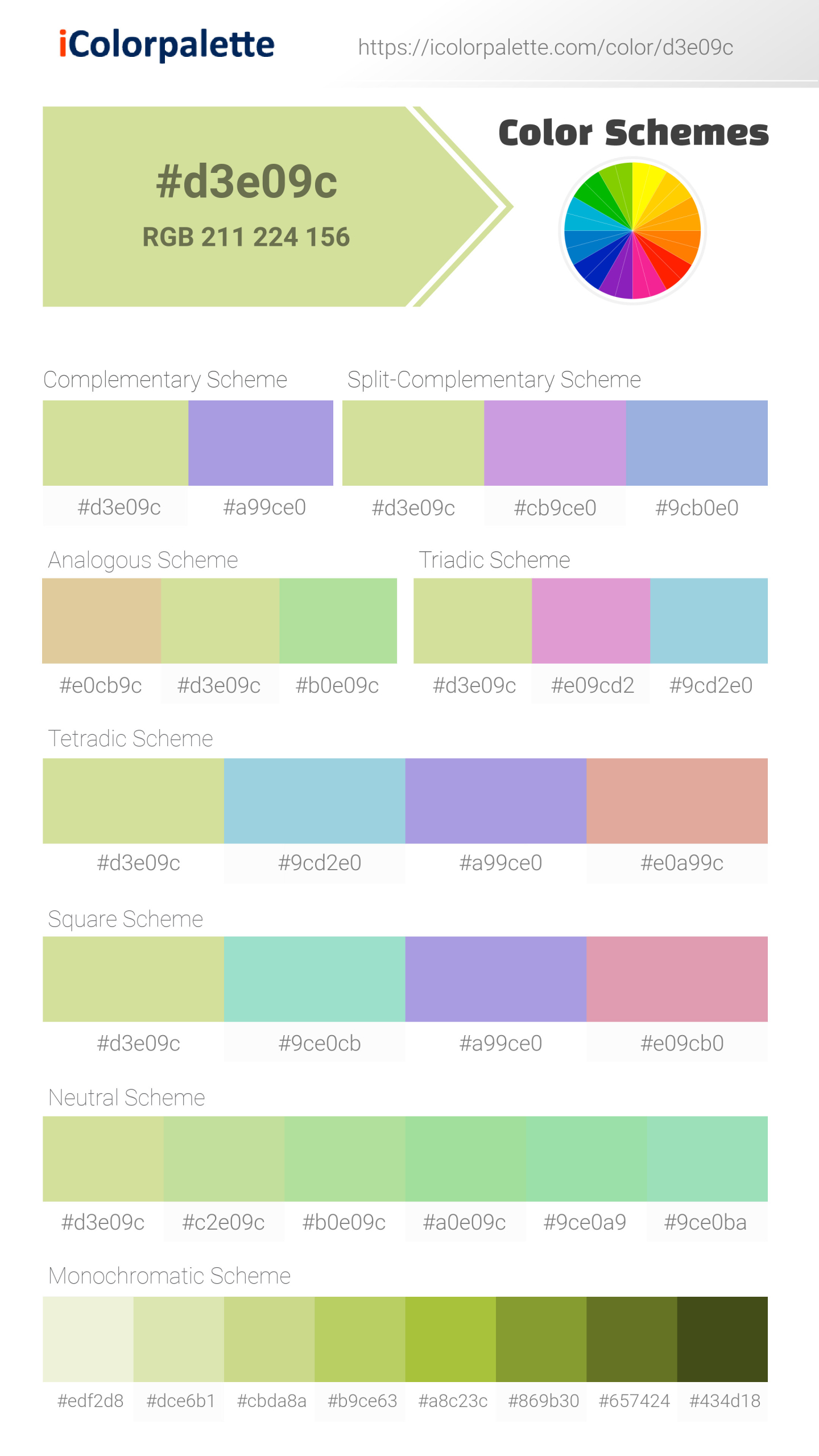 Hex Color #d3e09c | Printing Match PANTONE 13-0319 TPG | Color ...