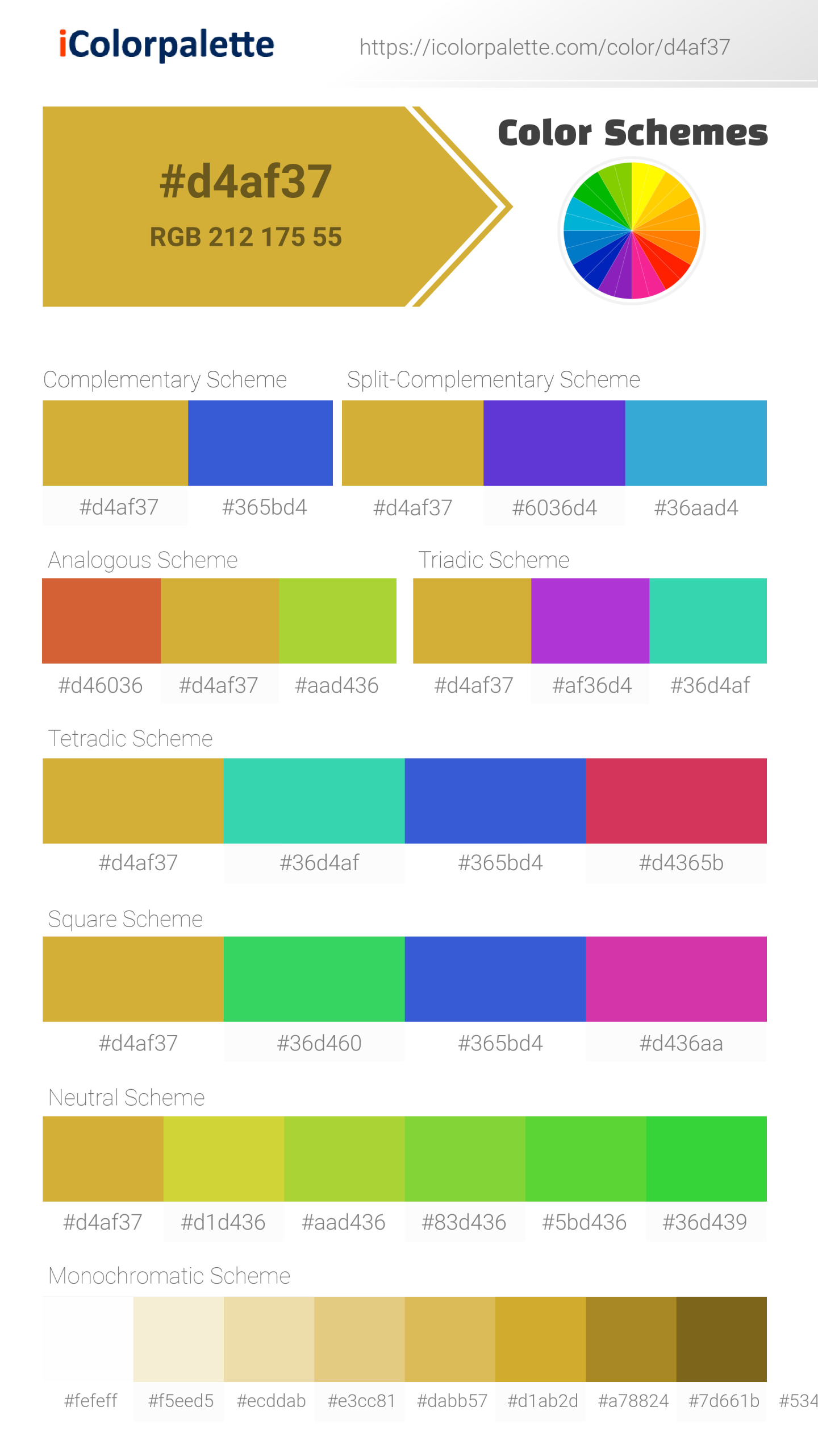 Metallic Gold Information Hsl Rgb Pantone