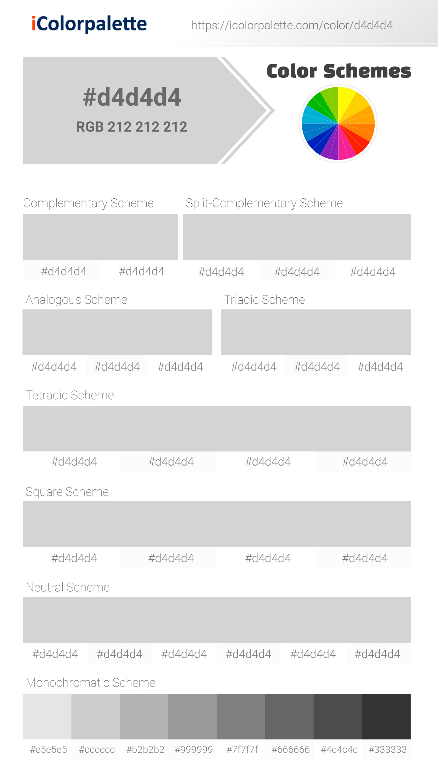 Disco Ball Color | d4d4d4 information | Hsl | Rgb | Pantone