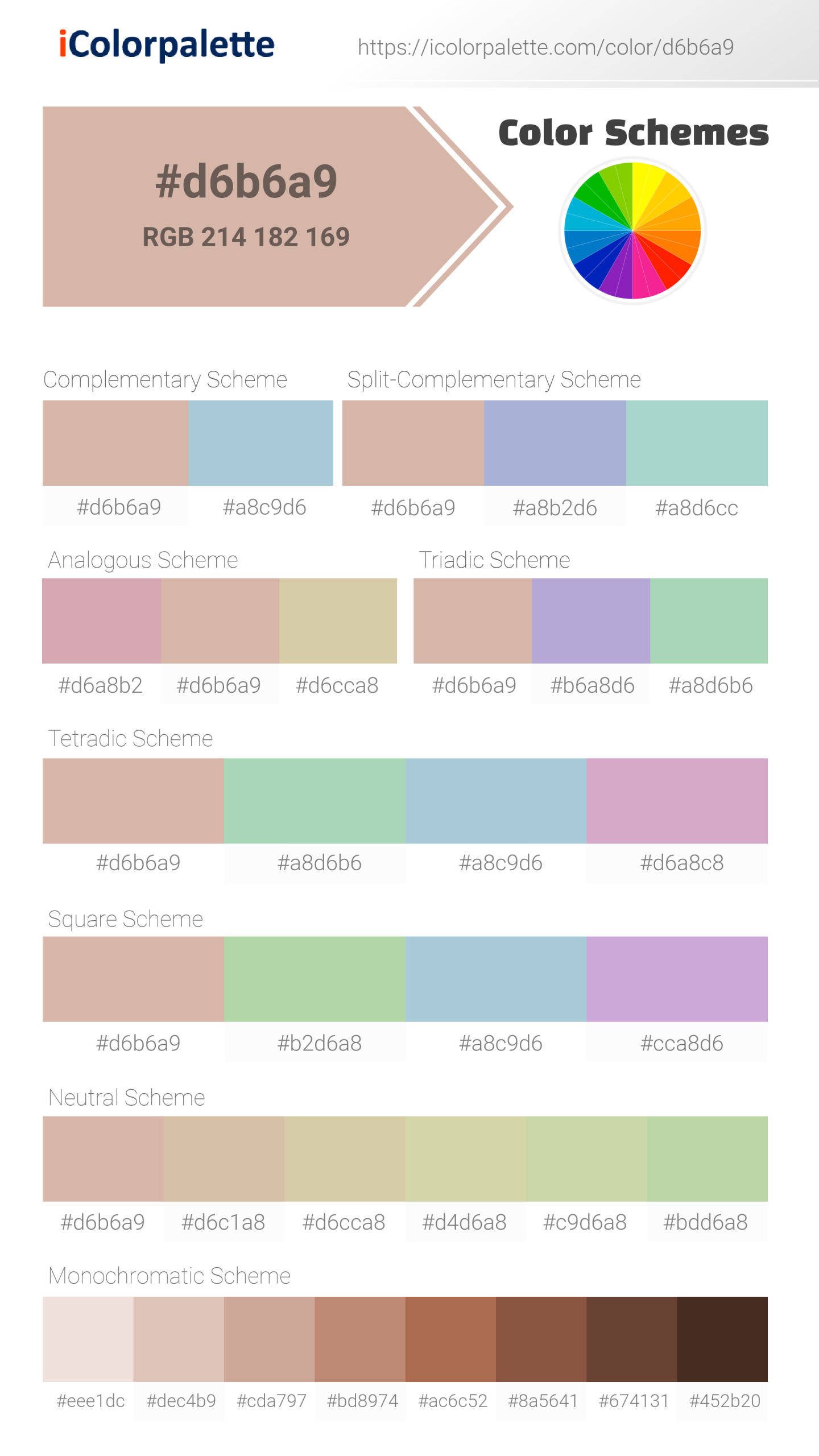 Hex Color #d6b6a9 | Pantone PANTONE 14-1310 TPG | Hsl | Rgb