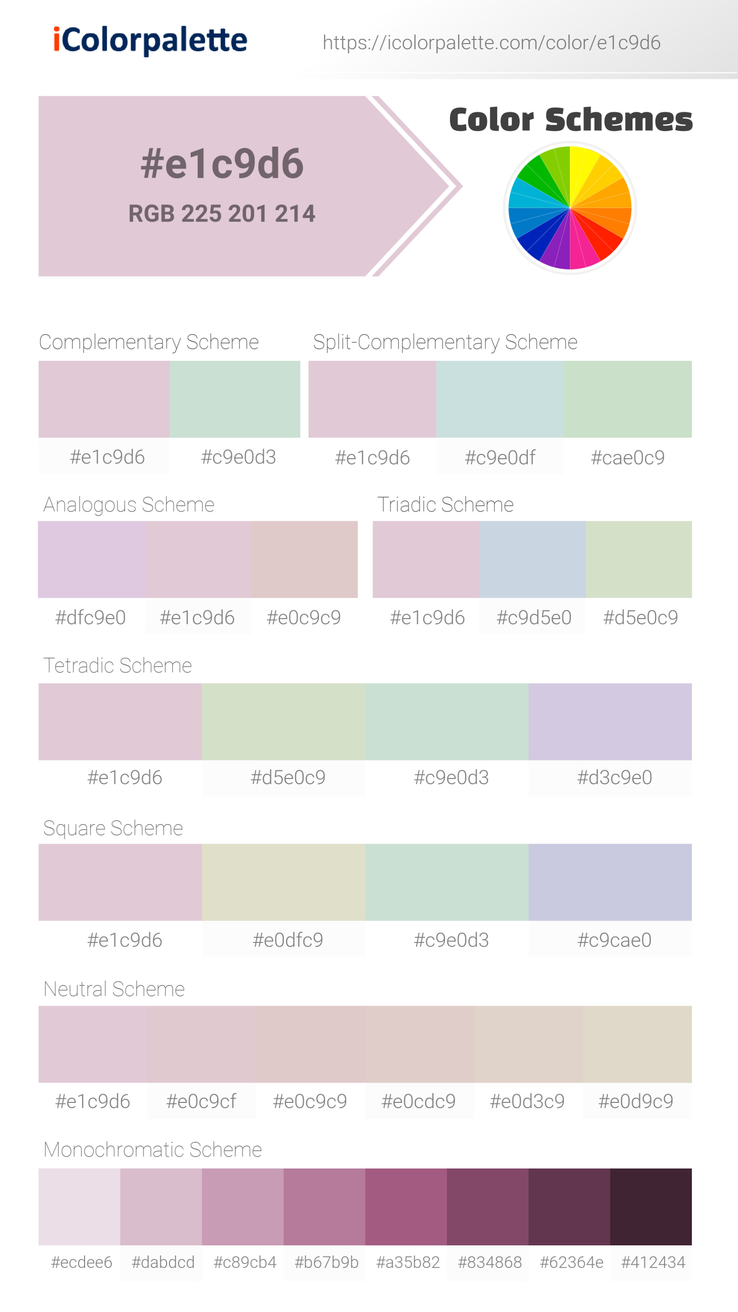 Hex Color #e1c9d6 | Printing Match PANTONE 12-2903 TPX | Color ...