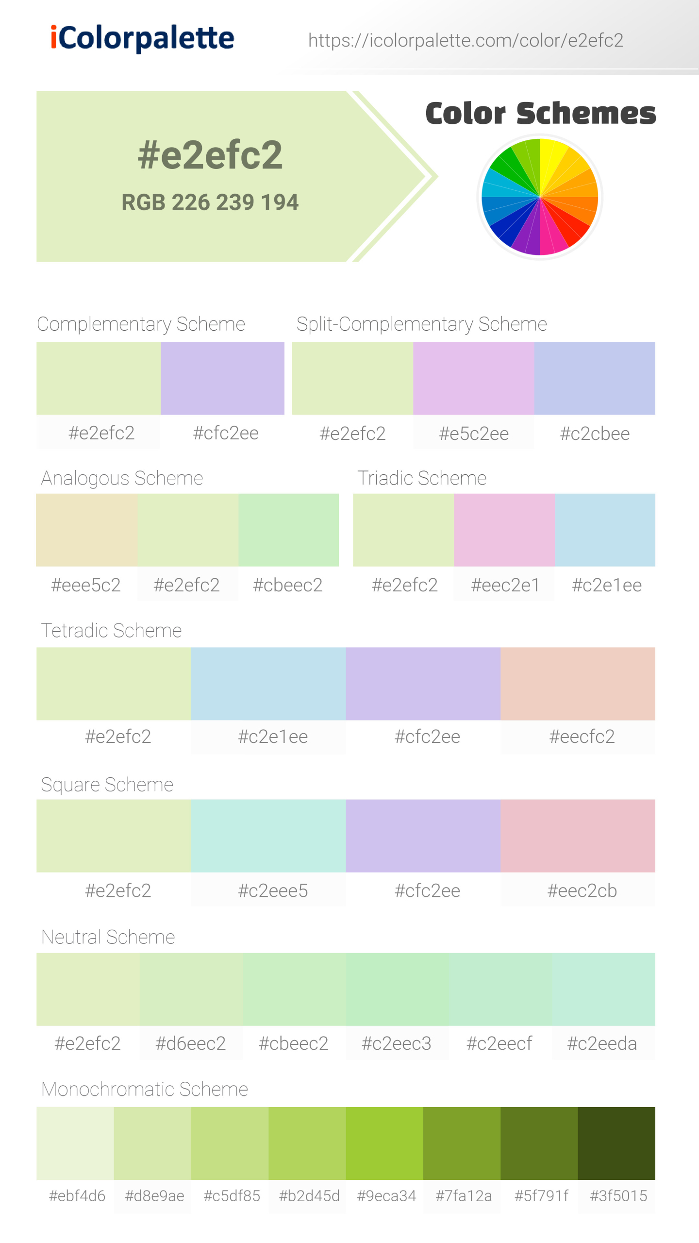 New Hope Color | e2efc2 information | Hsl | Rgb | Pantone