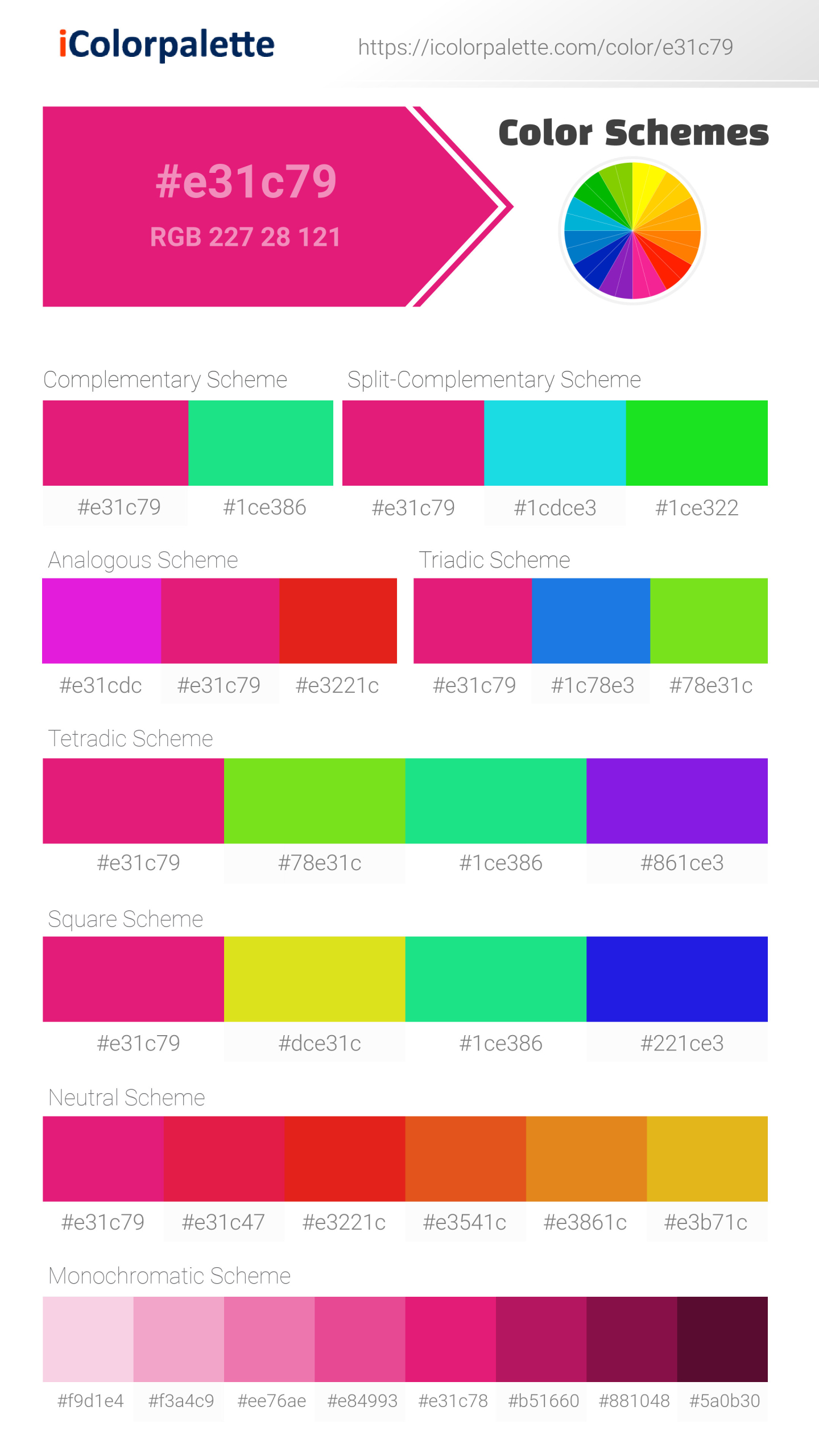 Hex Color #e31c79 | Pantone PANTONE 213 C | Hsl | Rgb