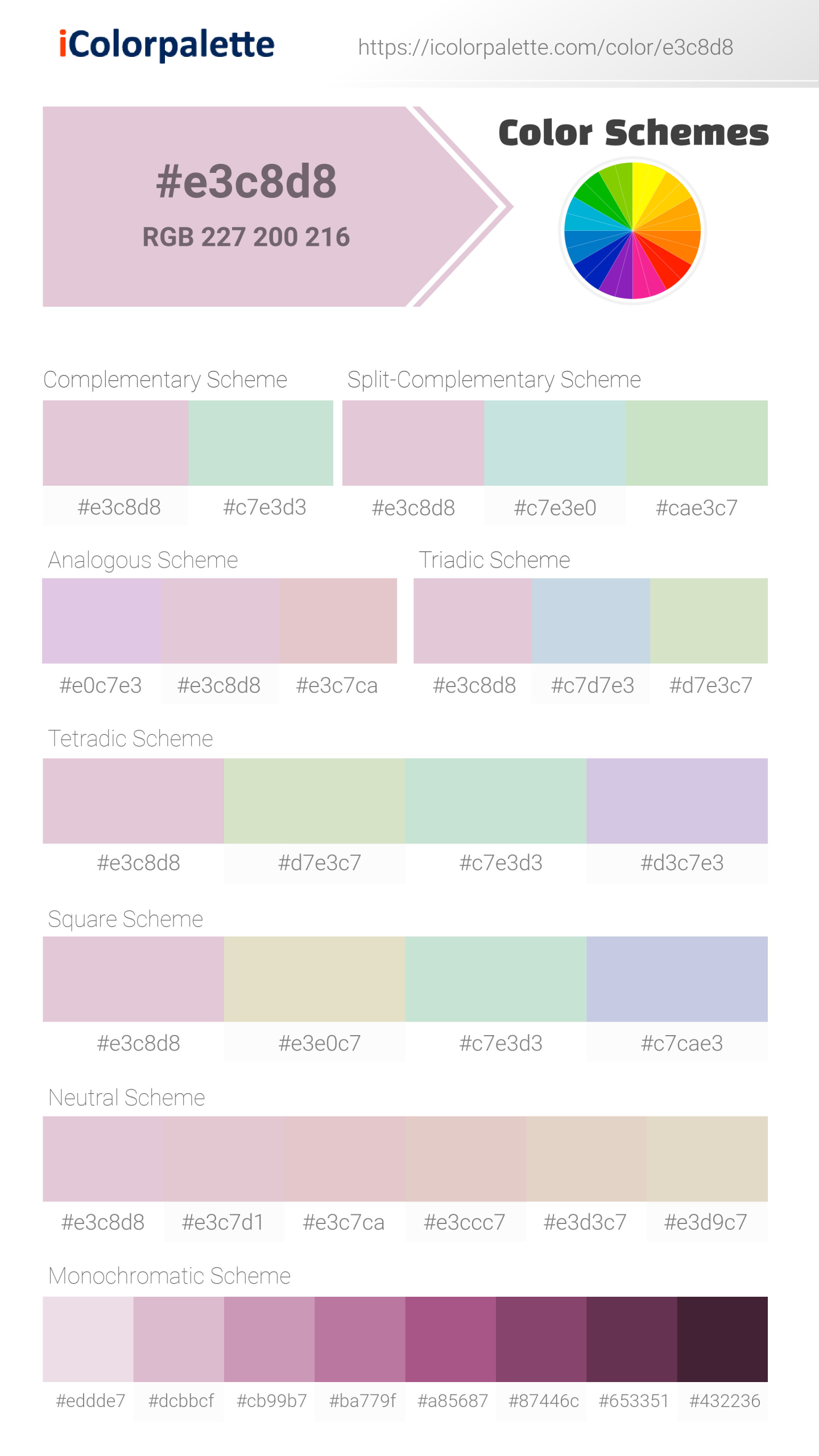 Hex Color #e3c8d8 | Printing Match PANTONE 678 C | Color conversion ...