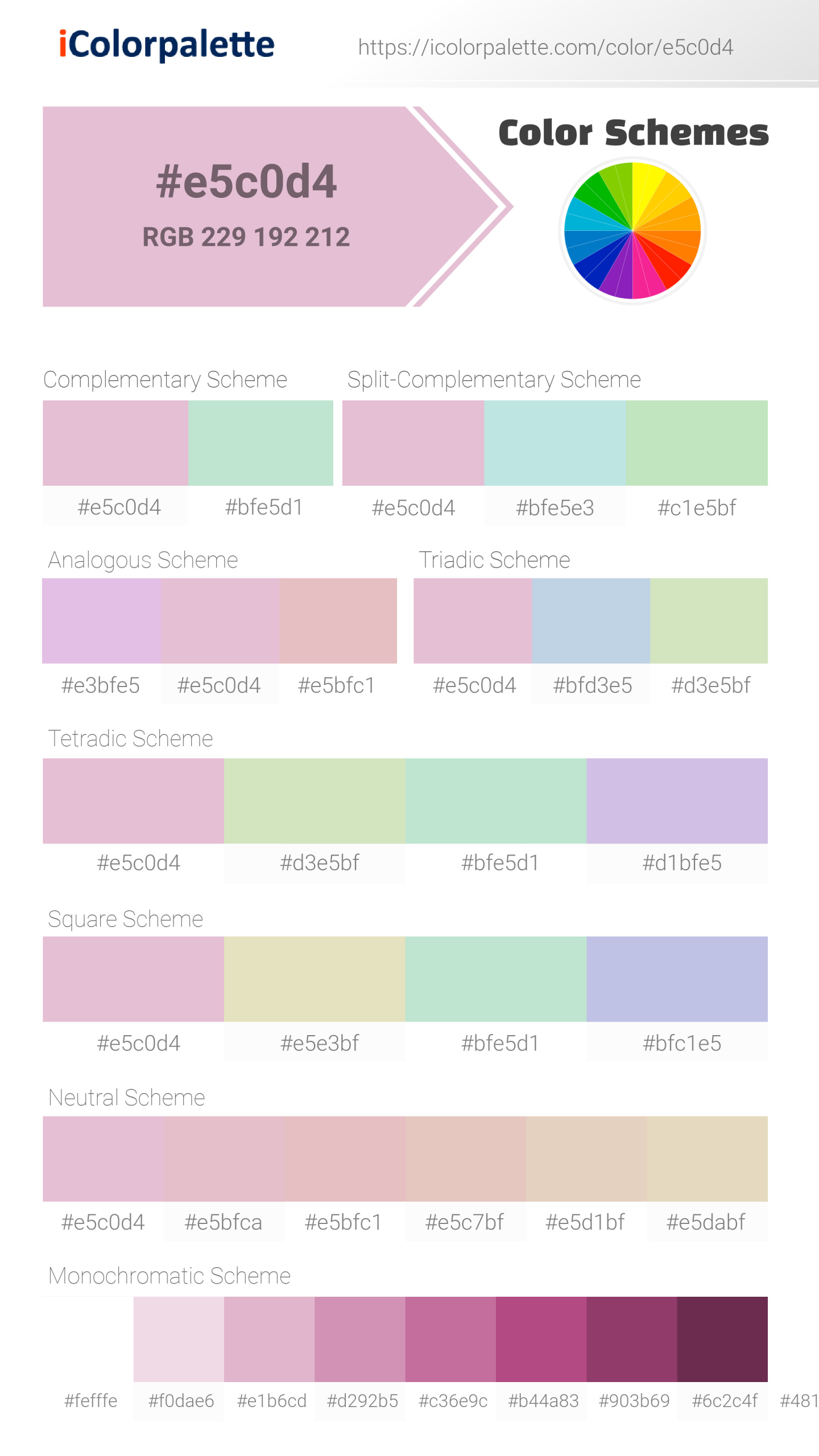 Hex Color #e5c0d4 | Printing Match PANTONE 678 U | Color conversion ...