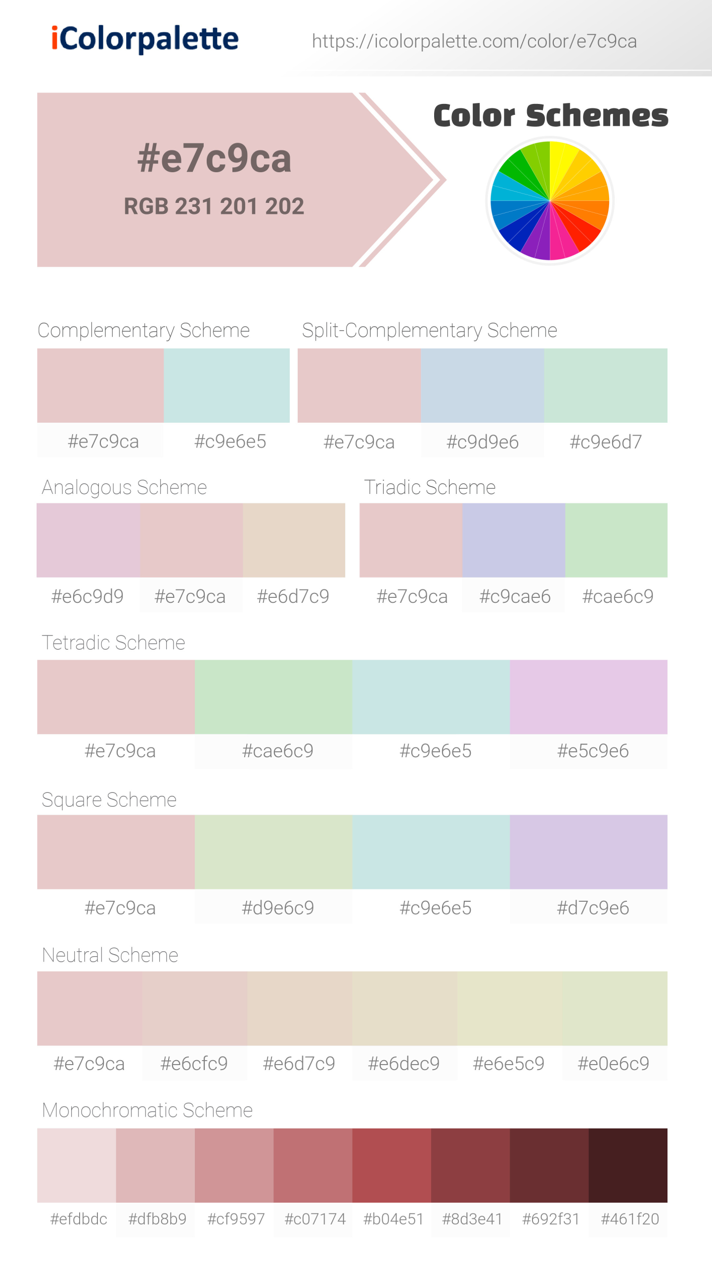 Hex Color #e7c9ca | Pantone PANTONE 13-2004 TCX | Hsl | Rgb