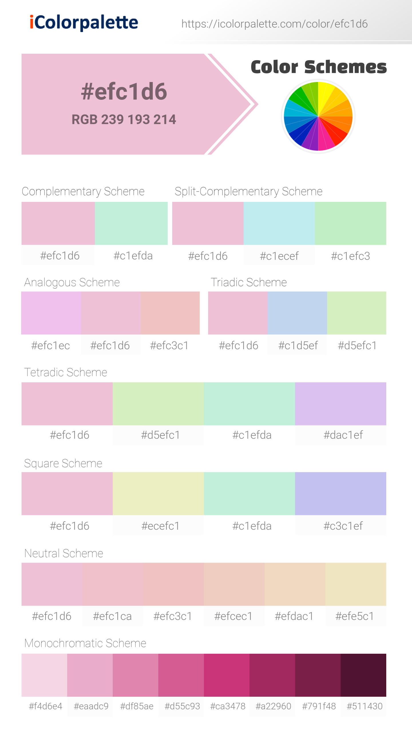 Hex Color #efc1d6 | Printing Match PANTONE 13-2806 TCX | Color ...