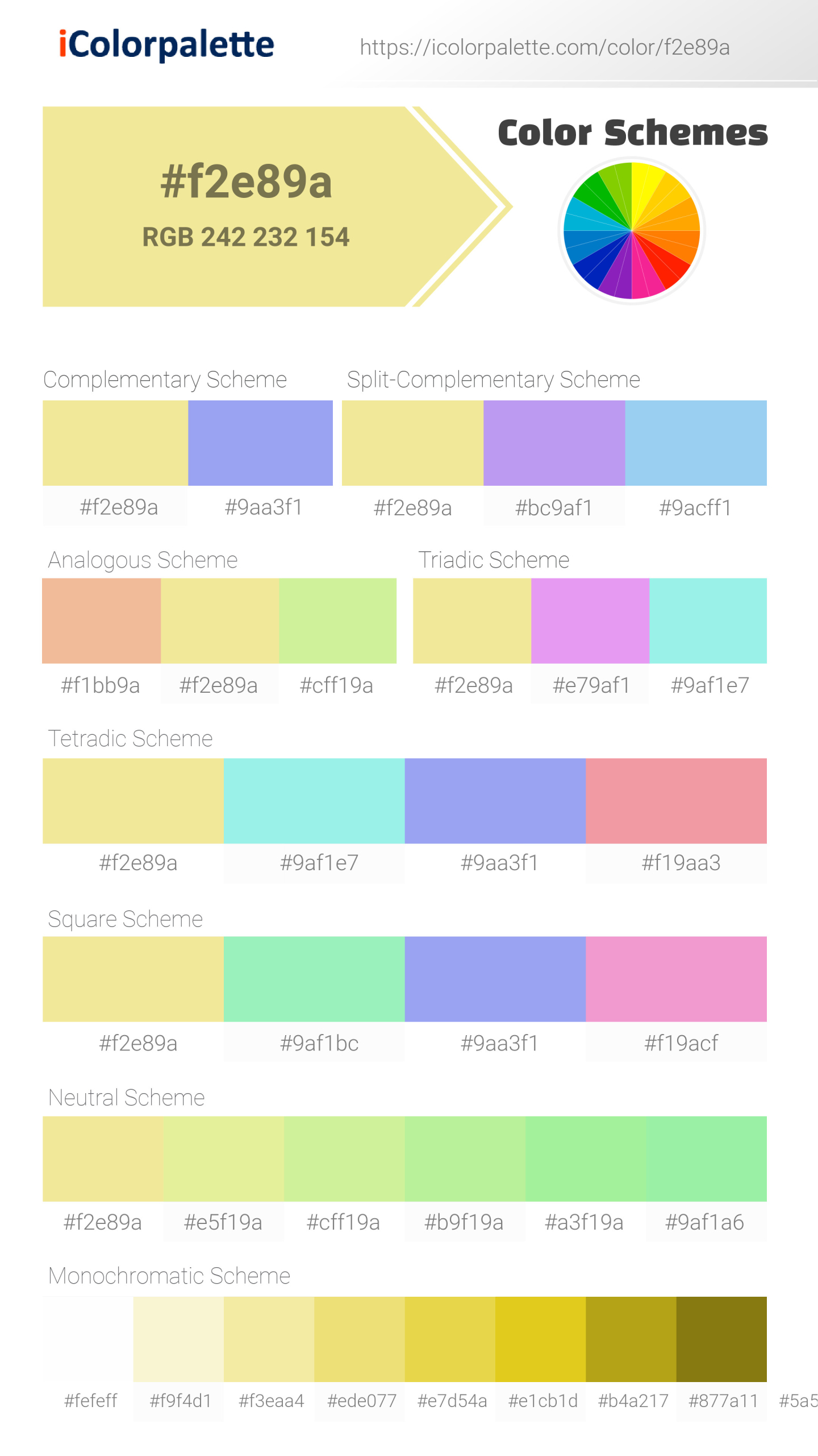 Pantone 12-0721 Tpx Lemonade Color | Hex color Code #F2E89A information ...