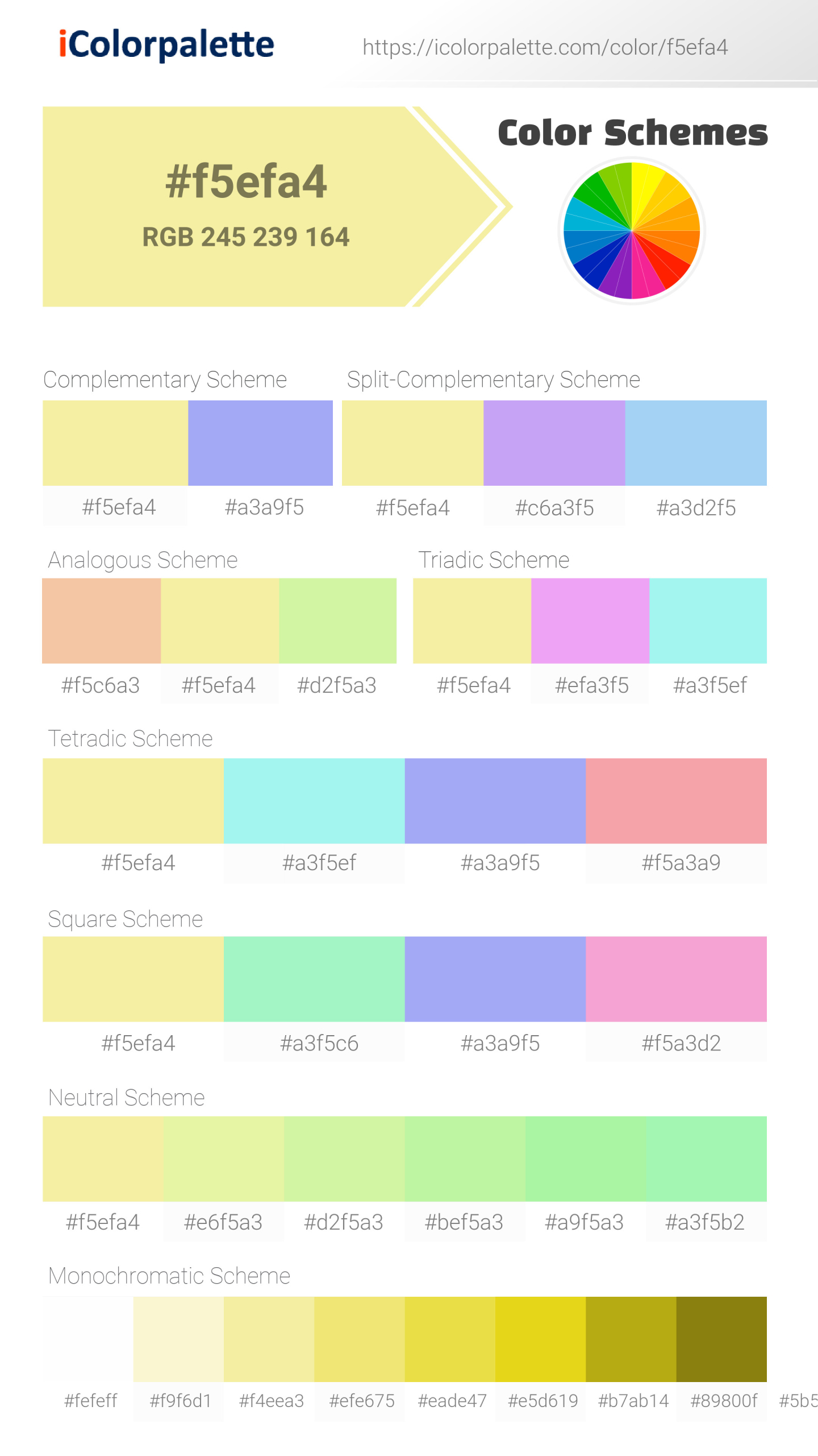 Lazy Daisy ( similar ) Color | f5efa4 information | Hsl | Rgb | Pantone