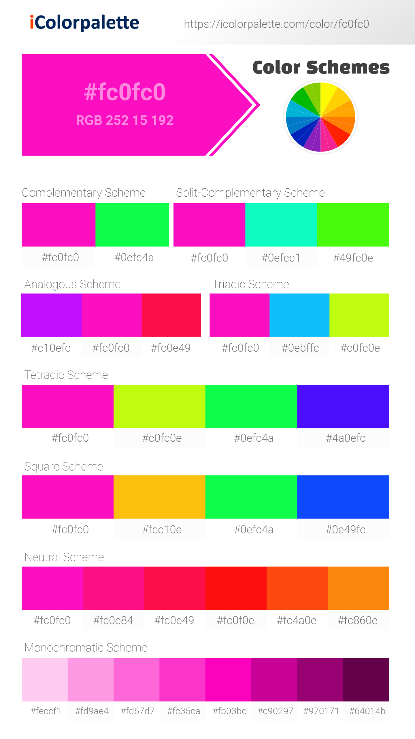 Cga Pink Color | fc0fc0 information | Color conversion CMYK | Hsl | Rgb ...