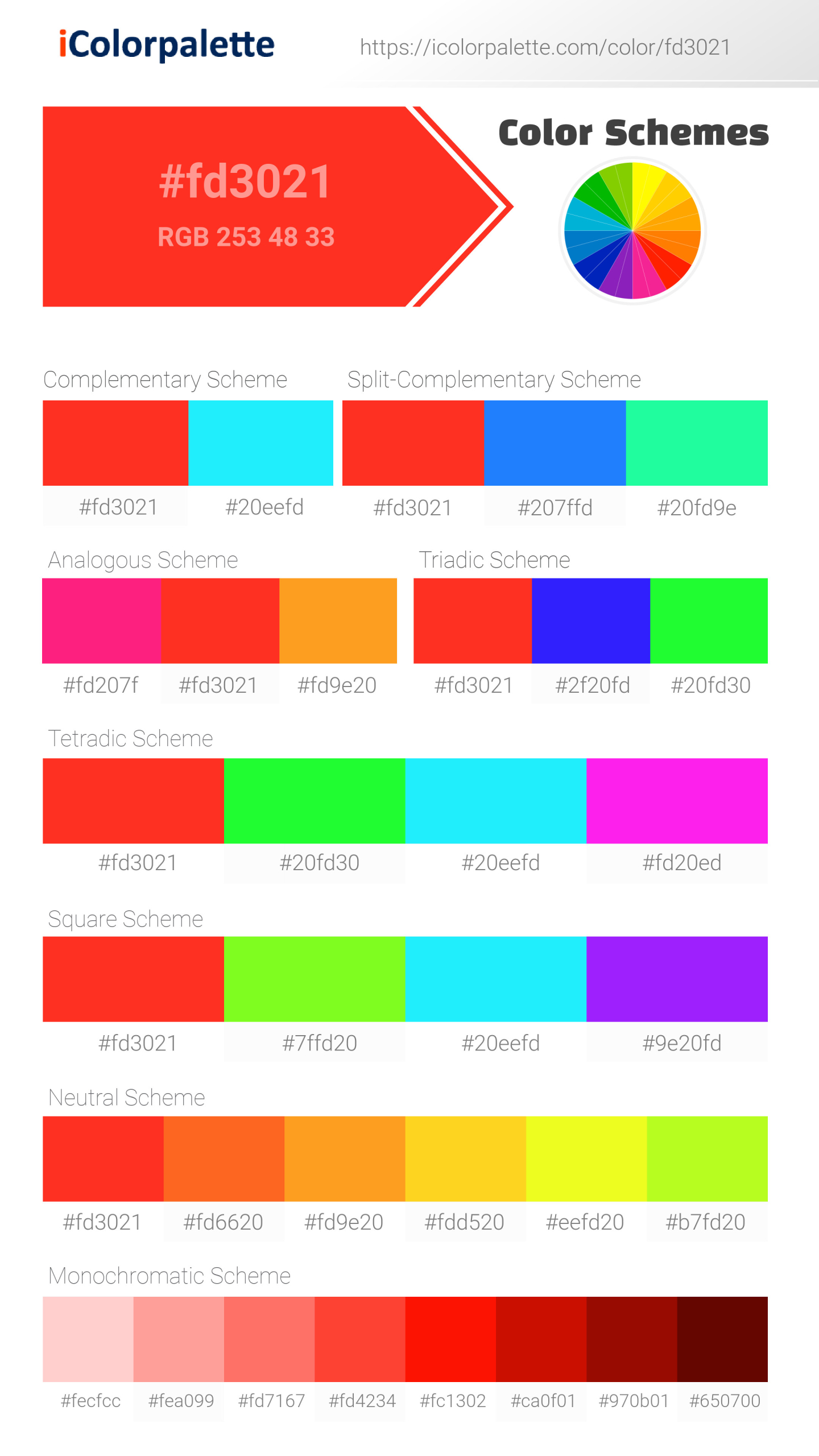 Red Card (similar) Color | fd3021 information | Hsl | Rgb | Pantone