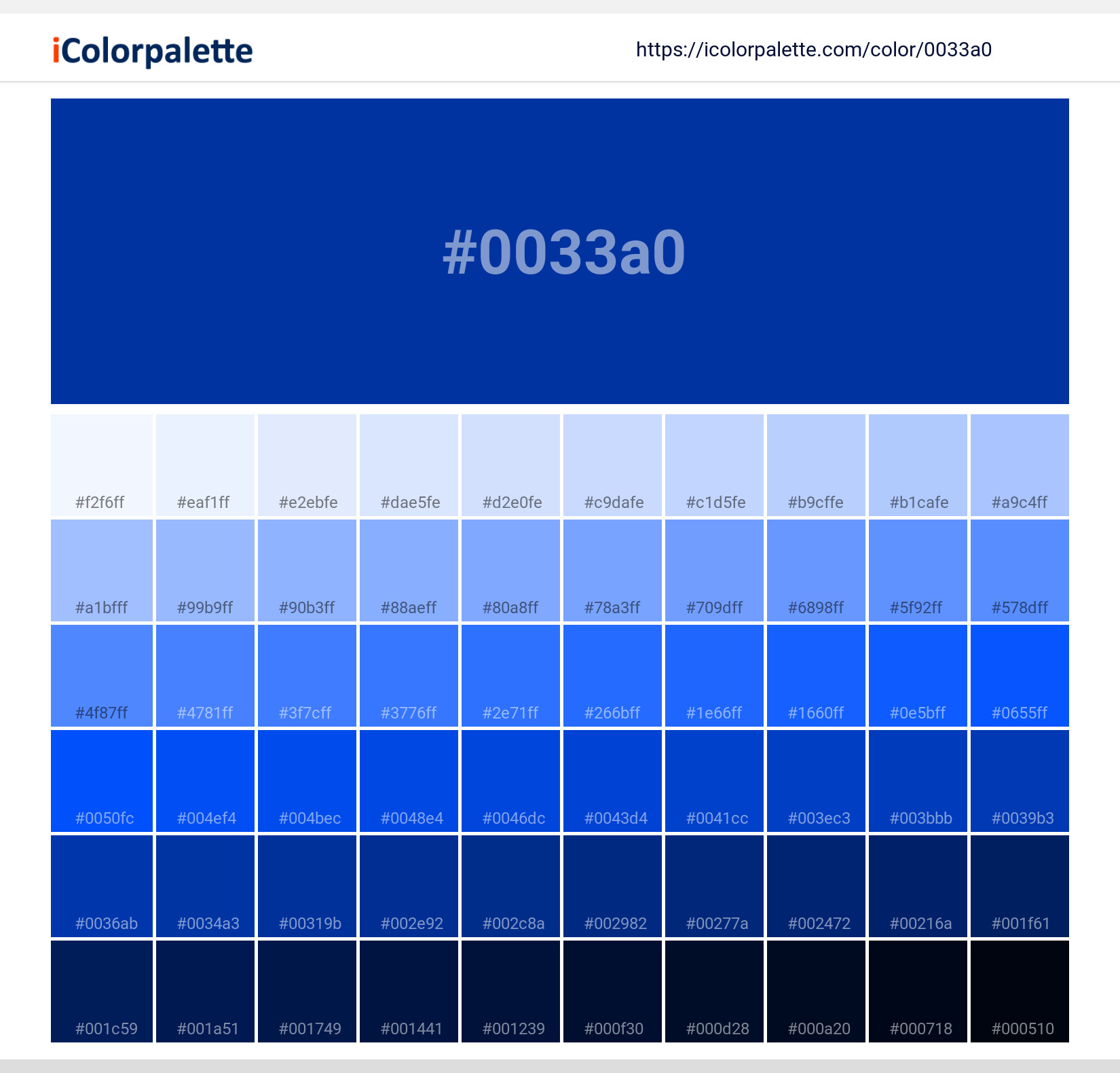 Pantone 286 C Color Hex Color Code 0033A0 Information Hsl Rgb