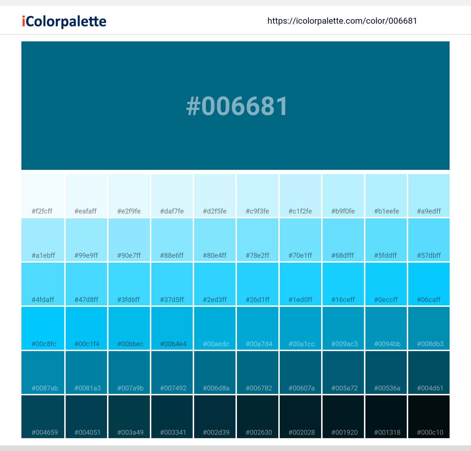 Pilot Blue (similar) Color | 006681 information | Hsl | Rgb | Pantone