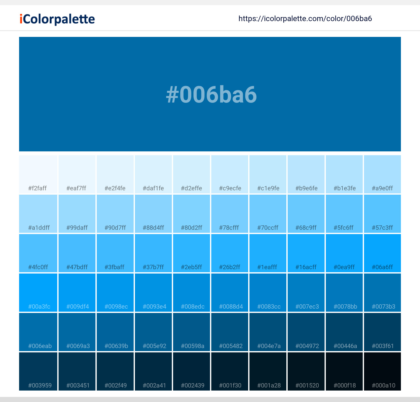 Hex Color #006ba6 information | Hsl | Rgb | Pantone