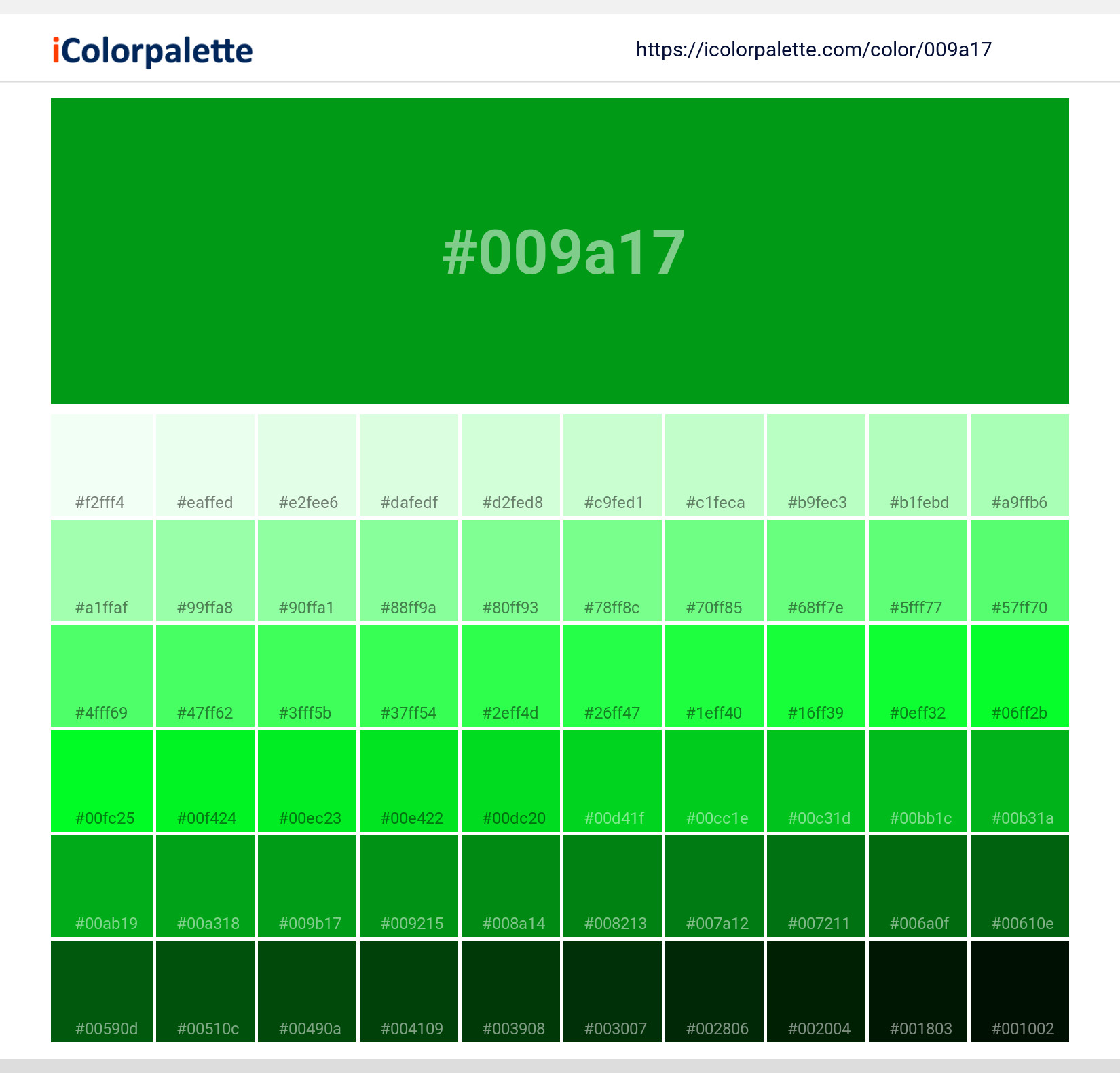 Pantone 2272 C Color | Hex color Code #009A17 information | Hsl | Rgb ...
