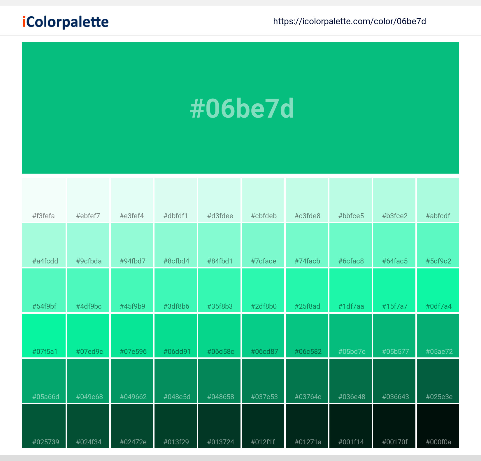 Chromophobia Green (similar) Color | 06be7d information | Hsl | Rgb ...