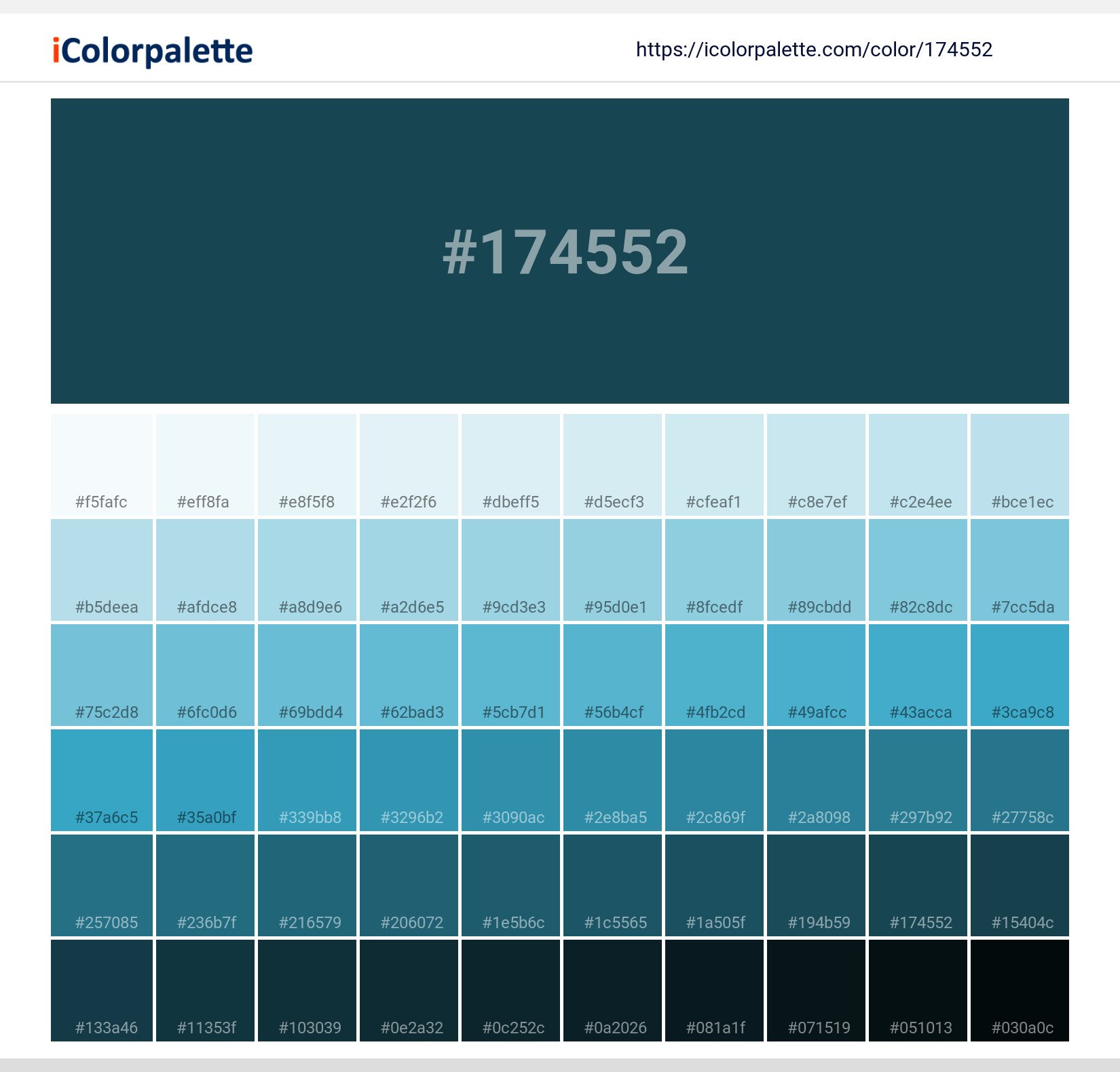 Cold And Dark (similar) Color | 174552 information | Hsl | Rgb | Pantone