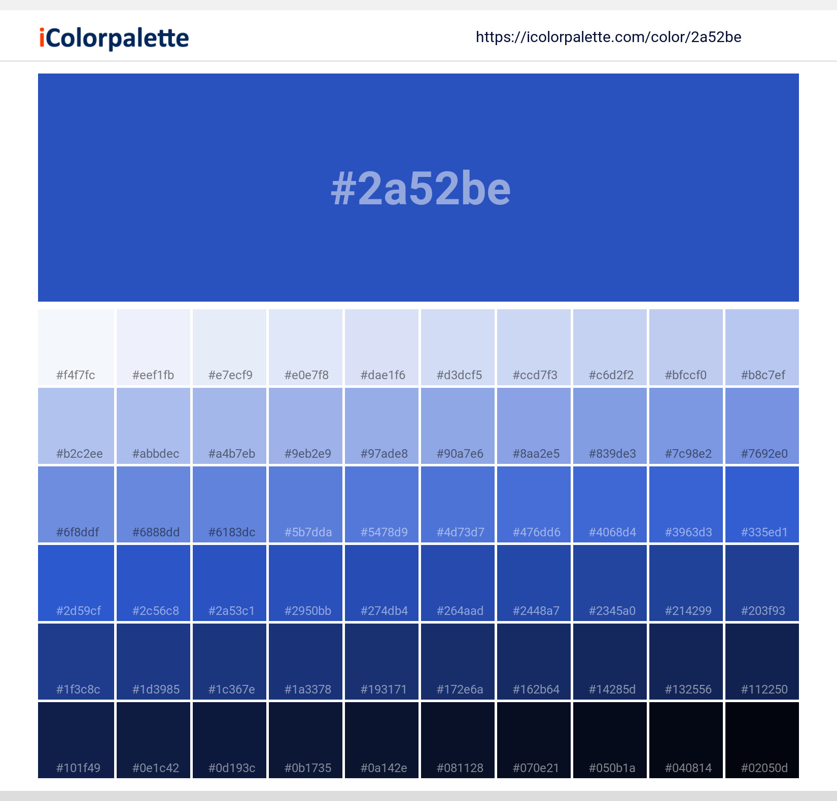 Cerulean Blue Color | 2a52be information | Hsl | Rgb | Pantone