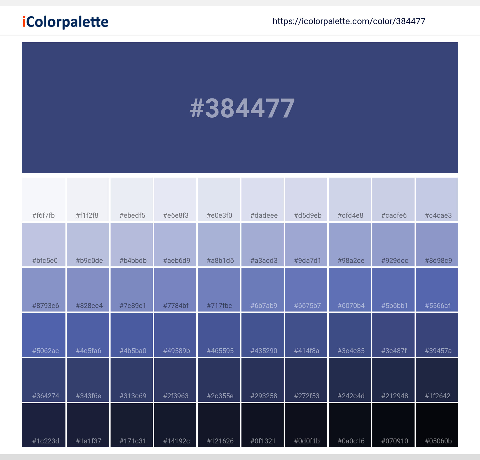 Pantone 19-3953 Tpg Sodalite Blue Color | Hex color Code #384477 ...