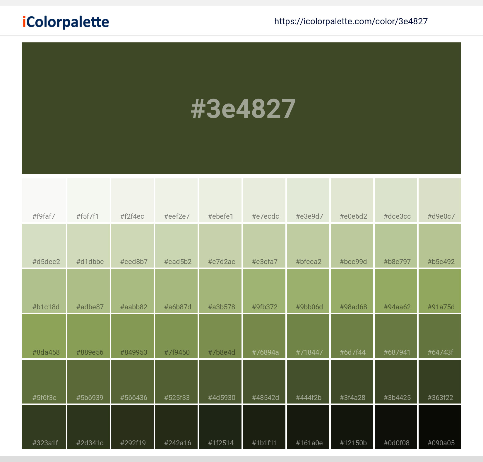 Pantone 5743 C Color | Hex color Code #3e4827 information | Hsl | Rgb ...