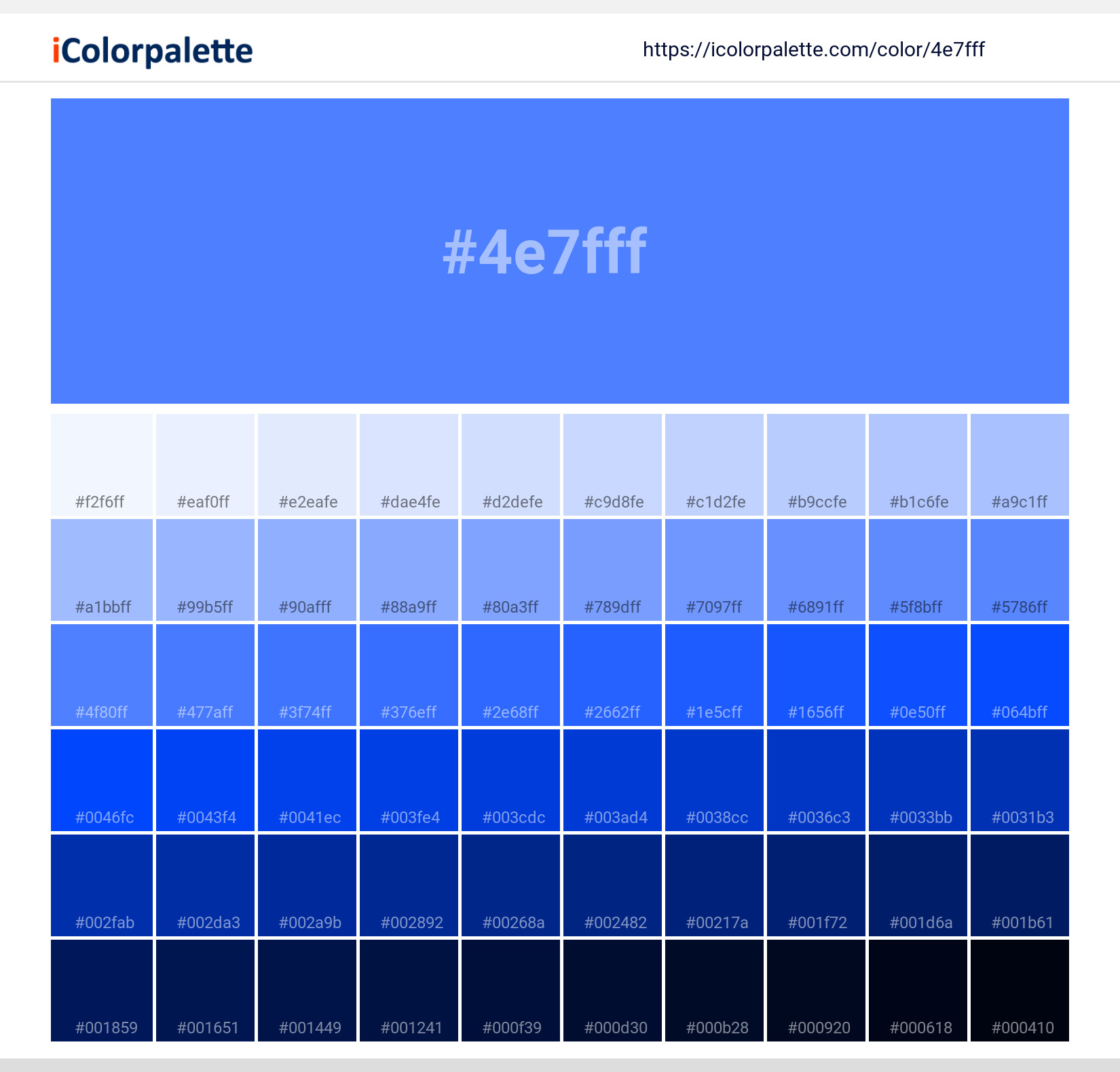 C64 Ntsc Color | 4e7fff information | Hsl | Rgb | Pantone
