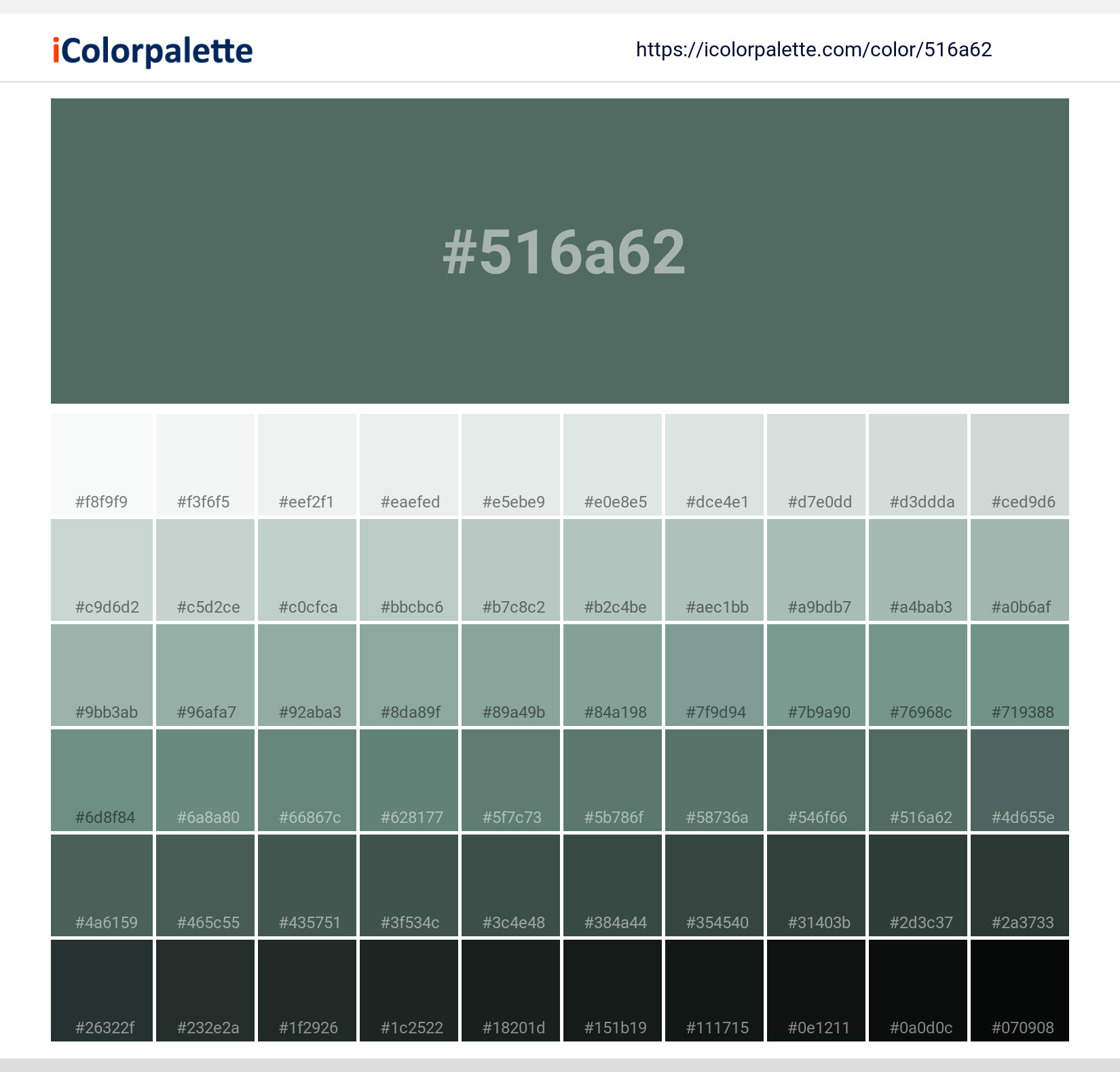 Green Beret Color | 516a62 information | Color conversion CMYK | Hsl ...