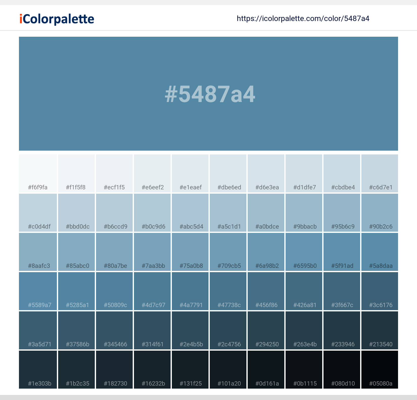 Hex Color #5487a4 | Pantone PANTONE 17-4123 TCX | Hsl | Rgb