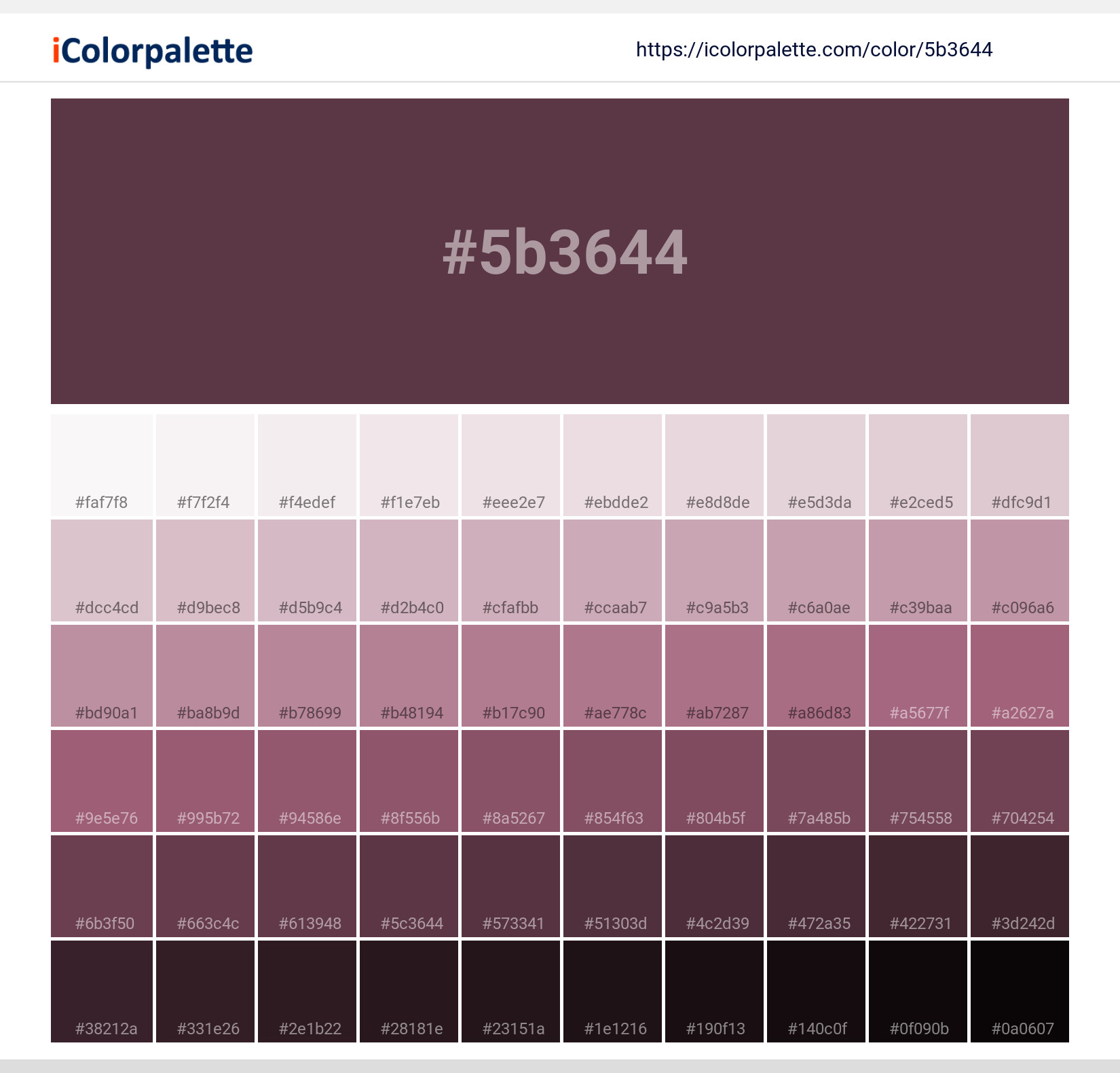 Mauve Wine information | Hsl | Rgb | Pantone