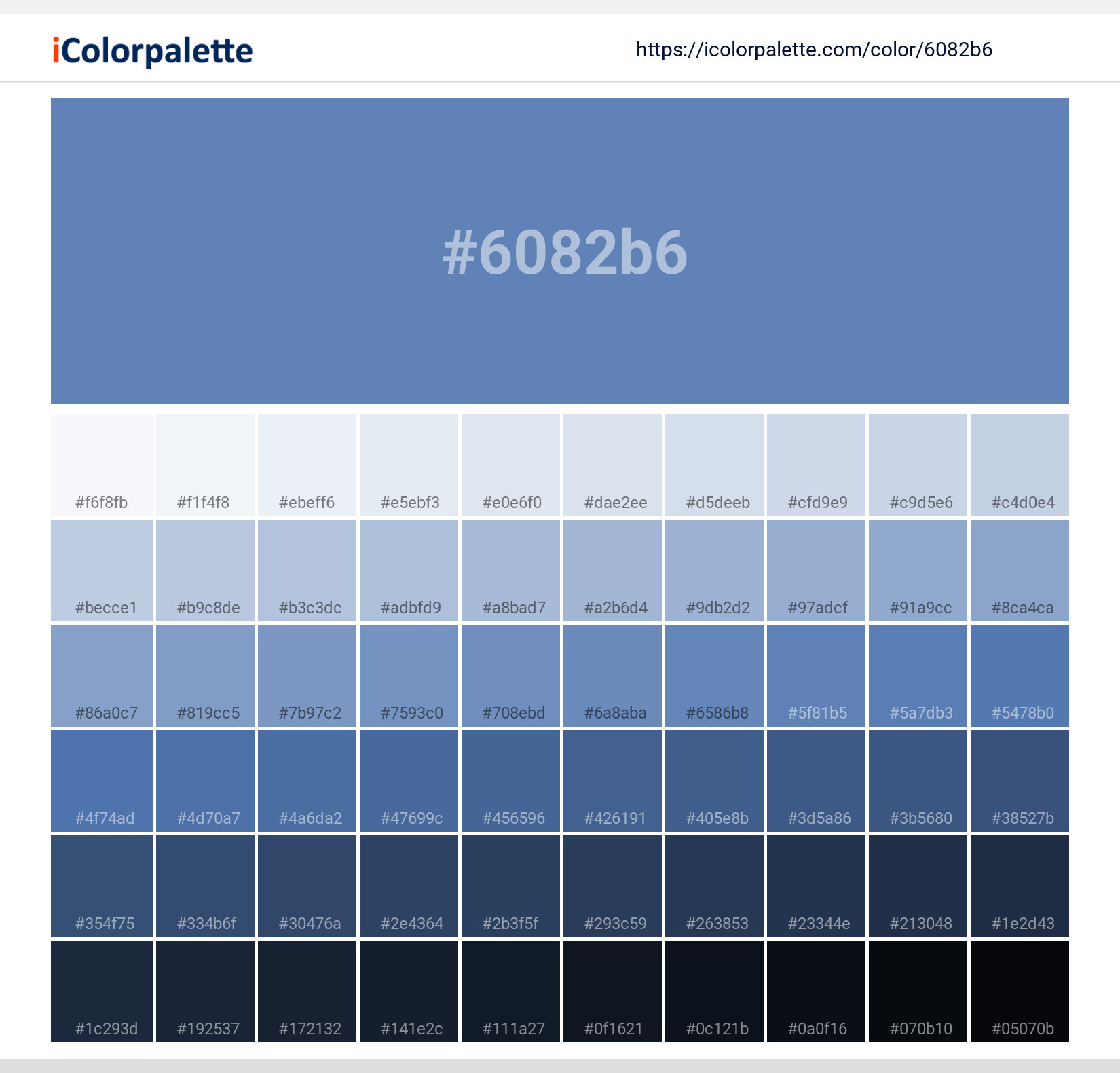 Glaucous Color | 6082b6 information | Hsl | Rgb | Pantone