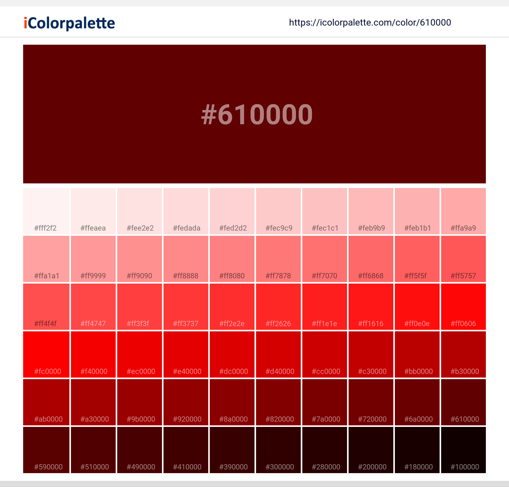 Spikey Red (similar) Color | 610000 | Color conversion CMYK | Hsl | Rgb ...
