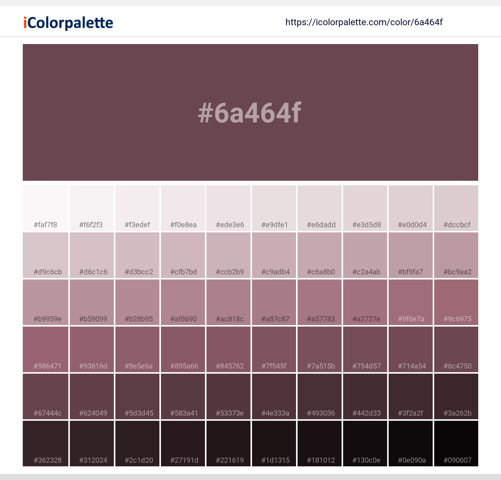 Pantone 19-1617 Tpg Burgundy Color | Hex color Code #6A464F information ... Pantone 19-1617 Tpg Burgundy Color | Hex color Code #6A464F information ...