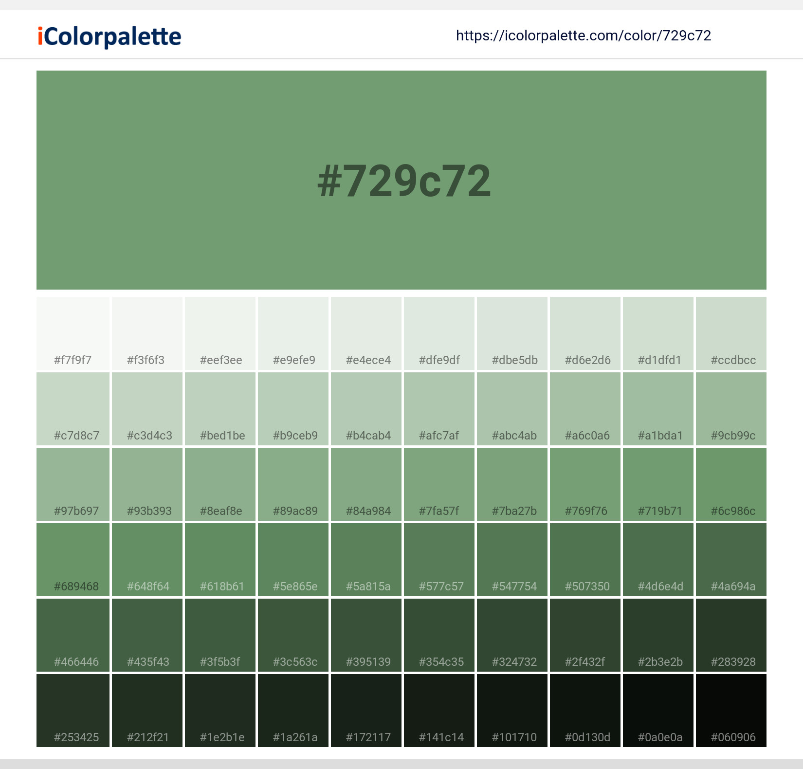 Pantone P 146-12 U Color | Hex color Code #729C72 information | Hsl ... Pantone P 146-12 U Color | Hex color Code #729C72 information | Hsl ...