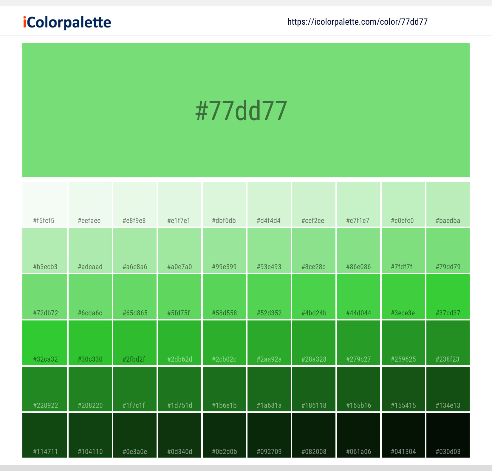 Pastel green color palette store