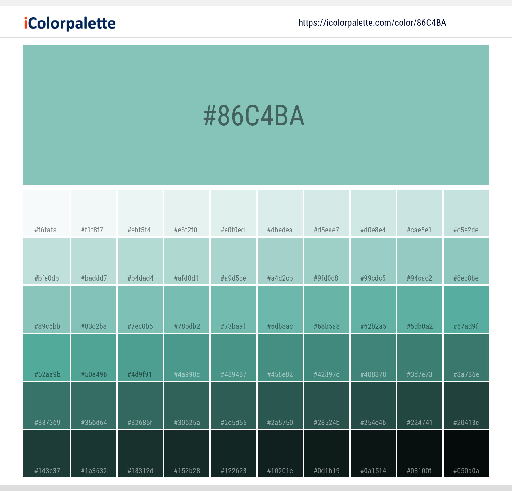 Little Blue Box ( similar ) Color | 86c4ba information | Hsl | Rgb ...