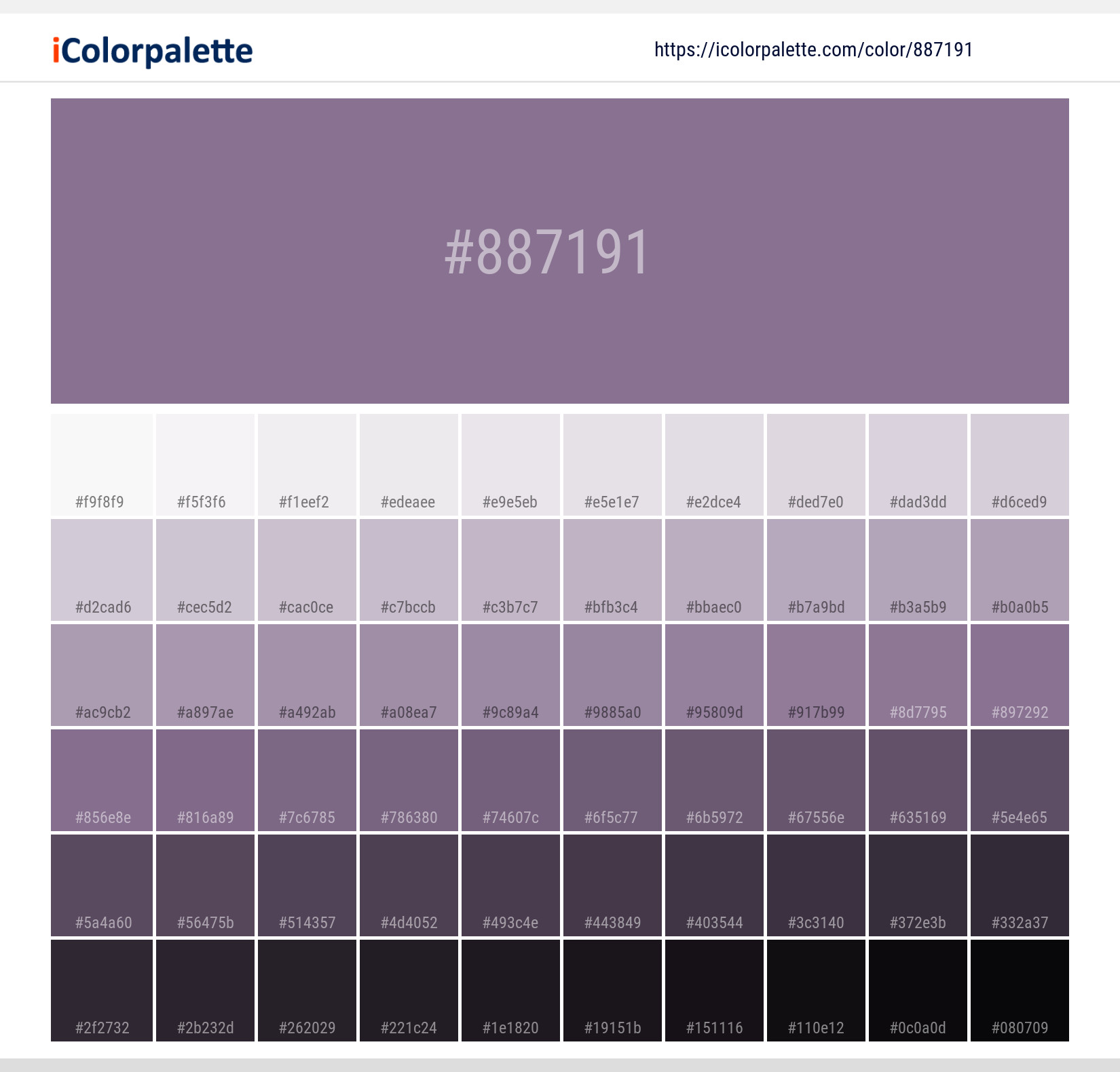 Greyish Purple information | Hsl | Rgb | Pantone